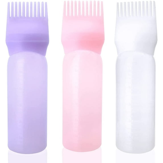Root Comb Applicator Bottle 6 Ounce Hair Dye Applicator Brush 3 Pack ...