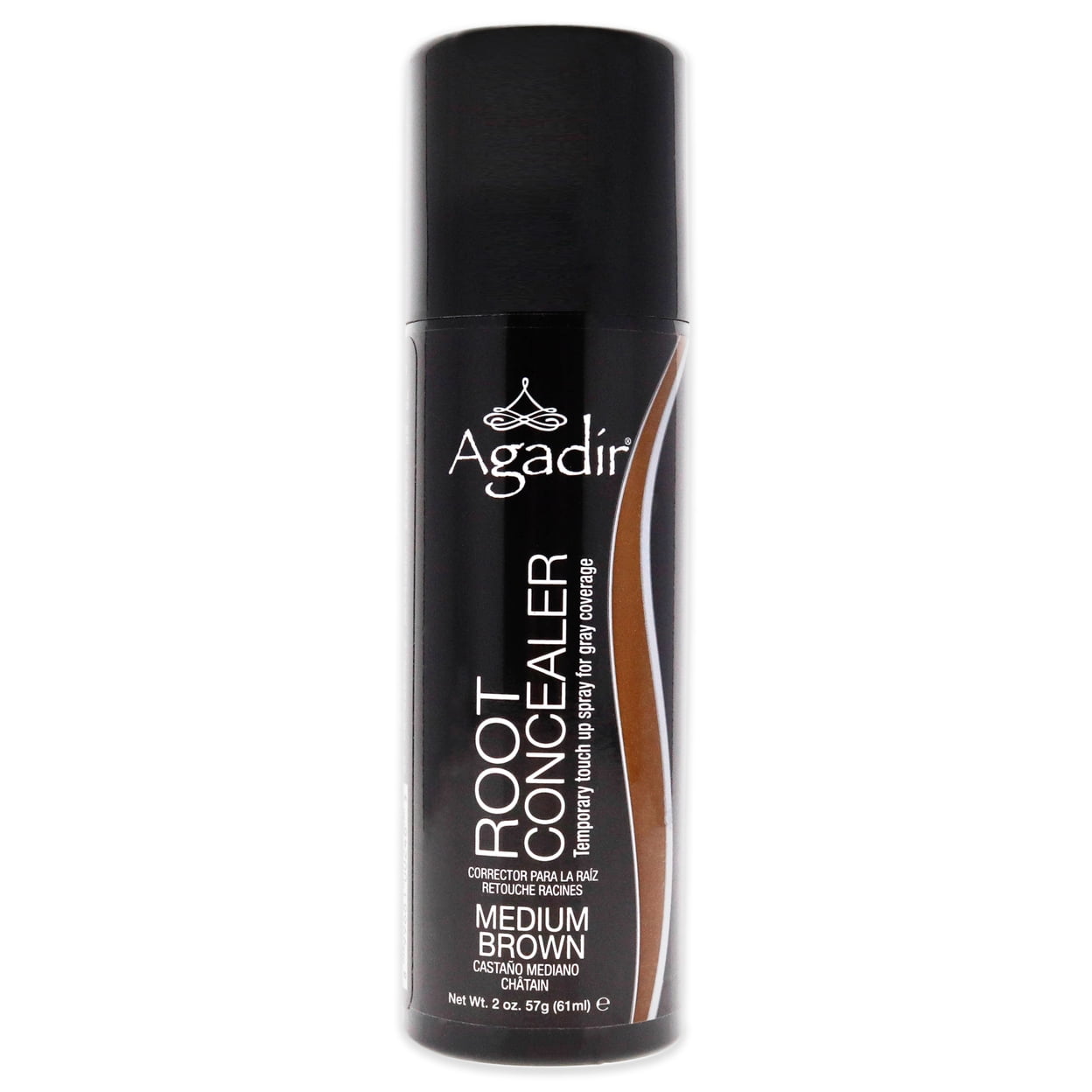 Root Concealer Temporary Touch Up Spray - Medium Brown by Agadir for ...