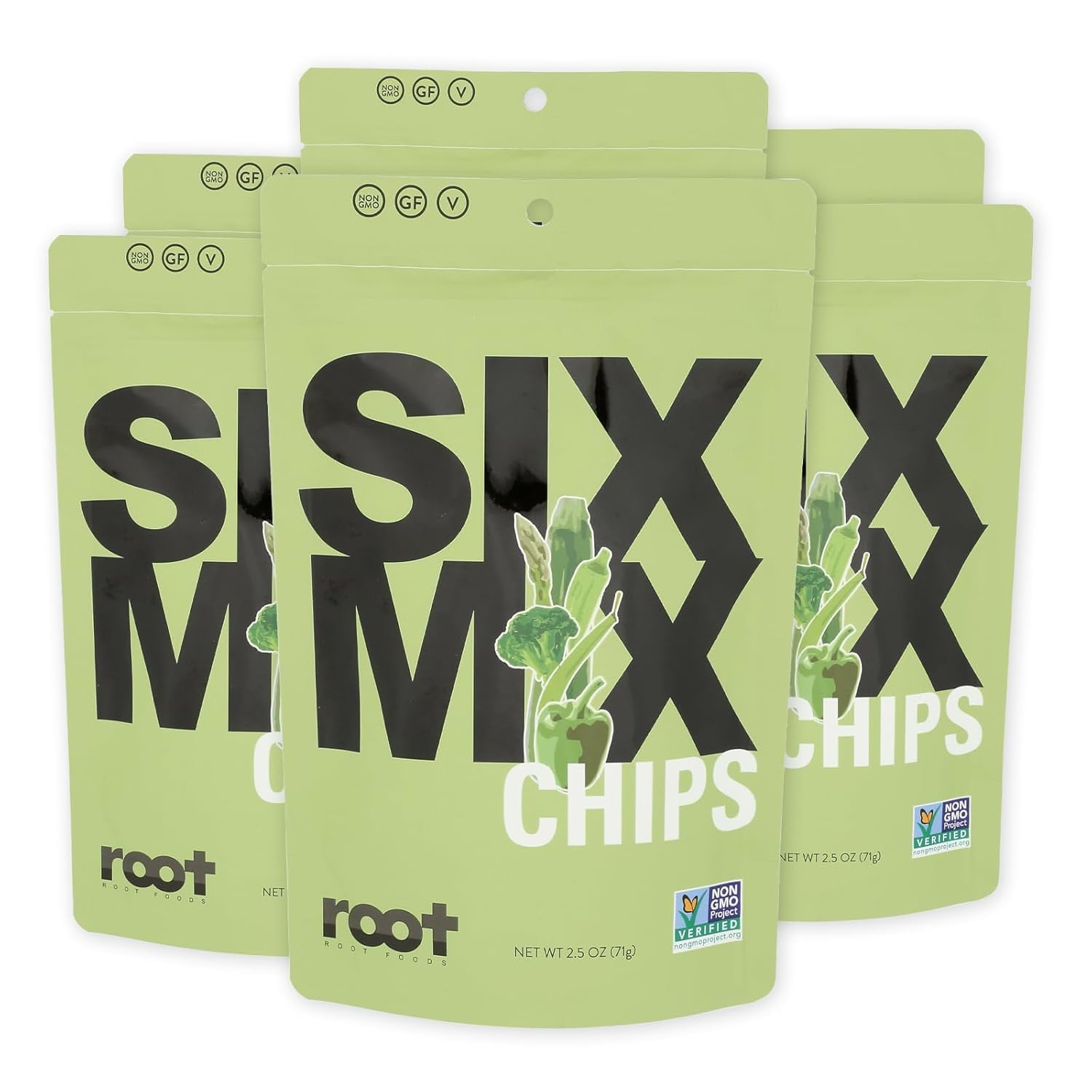 Root Foods SixMix Chips, Natural Veggie Snack, Non-GMO Vegetable Crisps ...