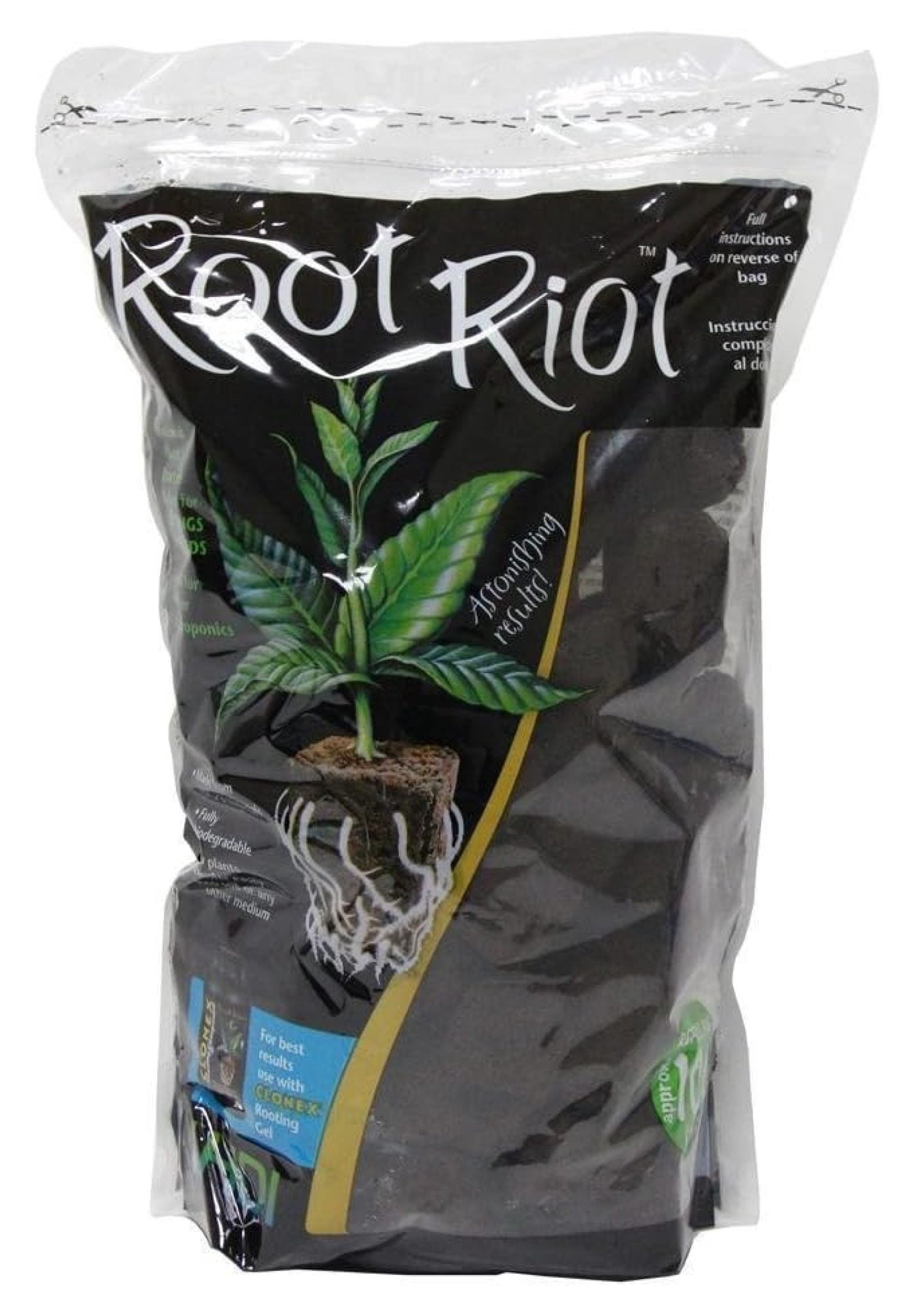Root Riot 100 Replacement Cubes - organic seed moistened starter plugs ...