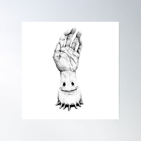 Root Vegetable Hand Man No1 Poster Wall Art, Modern Wall Decor, 16x16 ...