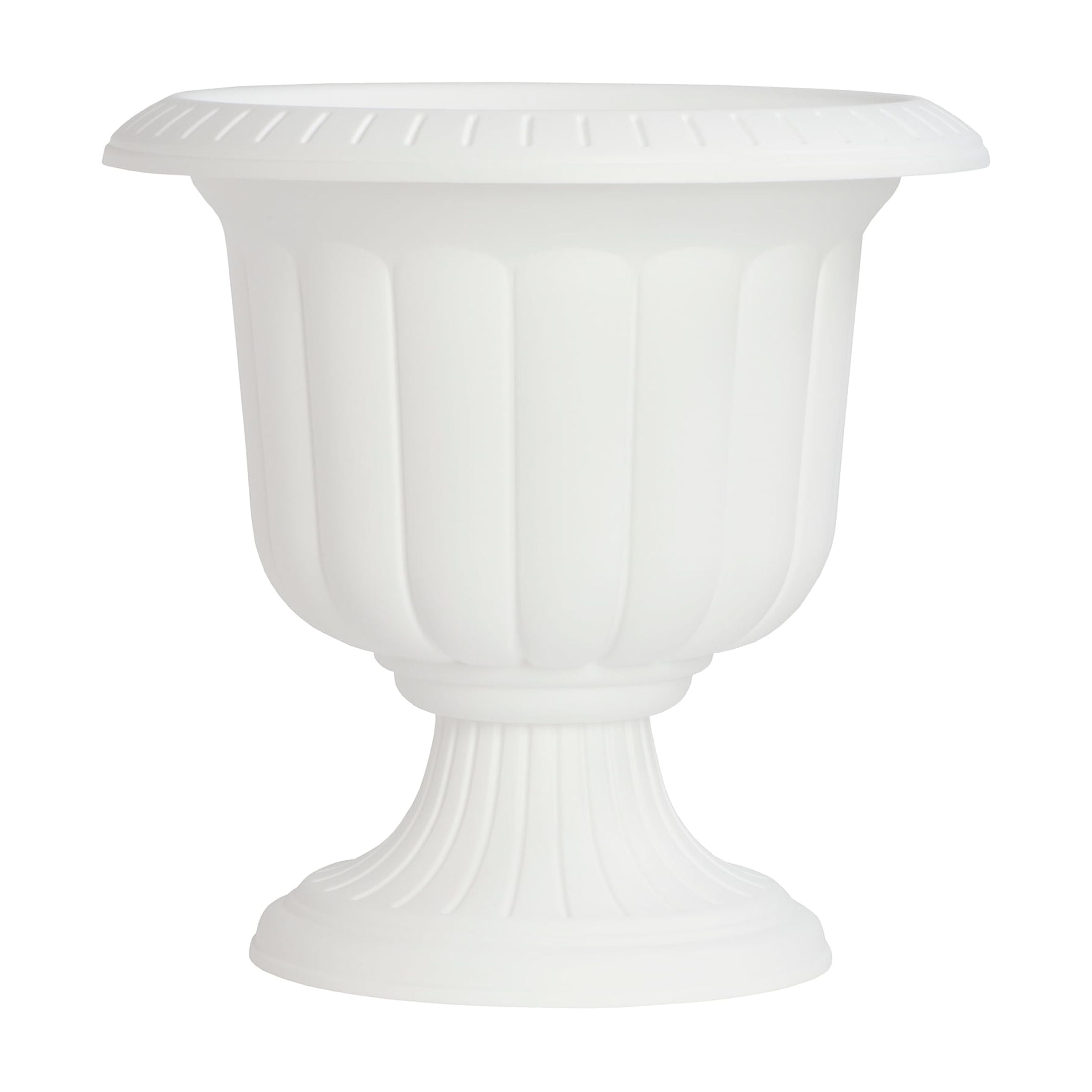 Novelty Mfg 38142 Classic Urn White Resin Planter, 14-In., UV ...