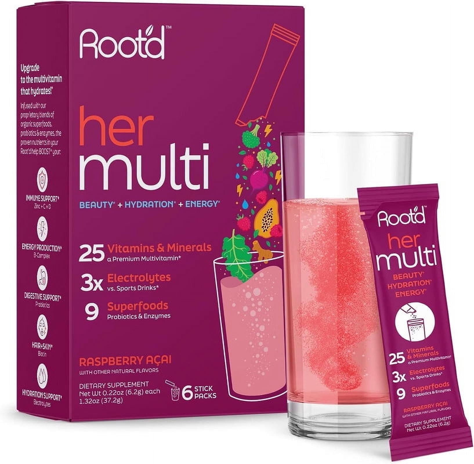 Root'd Women's Daily Organic Multivitamin with Minerals and ...