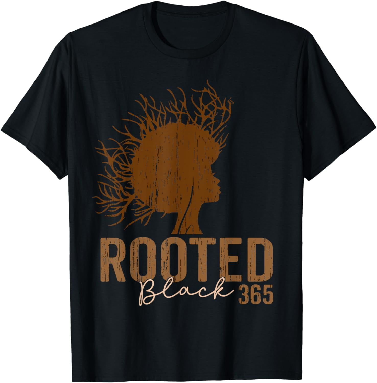 Rooted Black 365 African American Women Black History Month T-Shirt ...