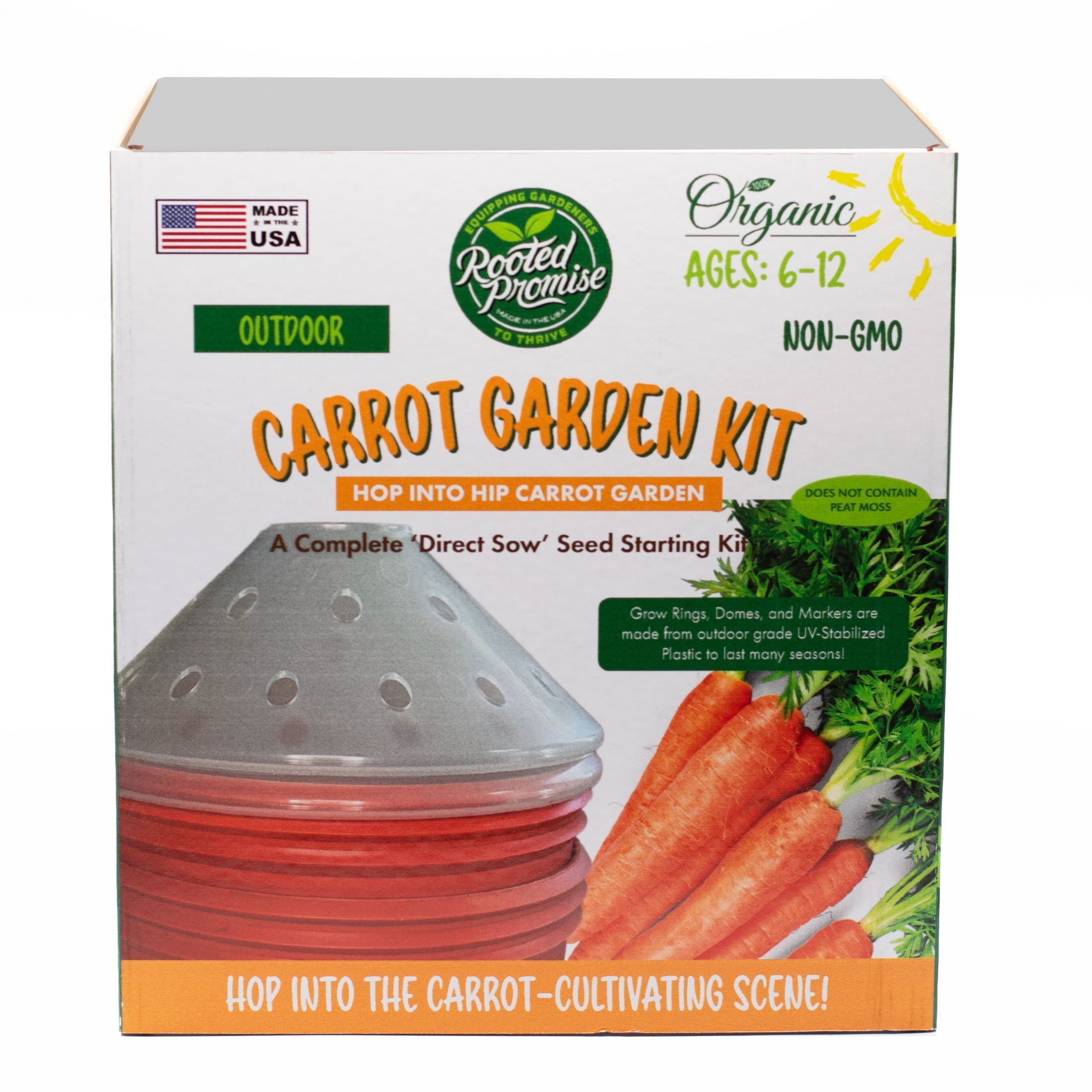 Rooted Promise Carrot Garden Kit Organic Carrot Seeds Starter Kit with ...