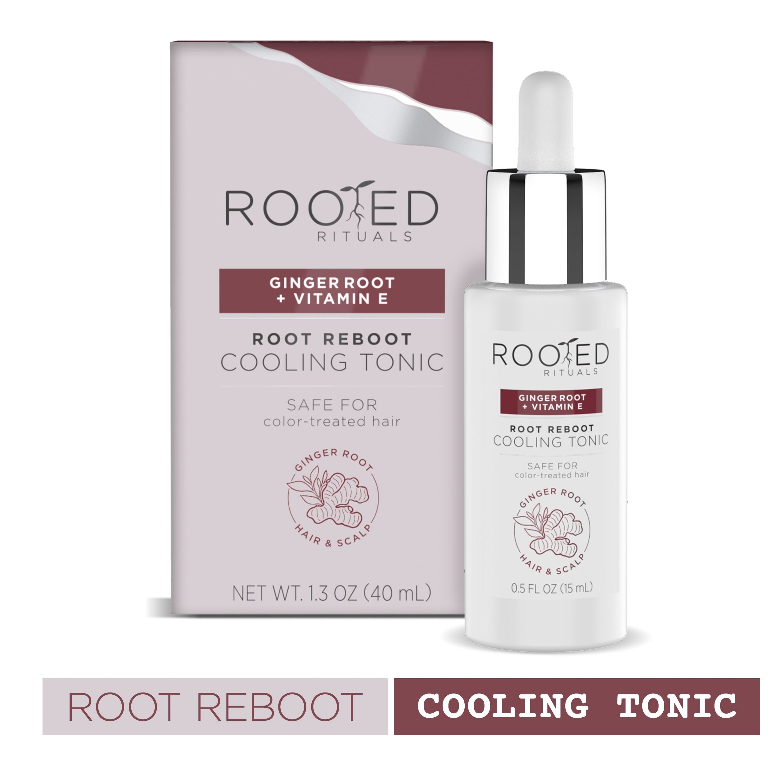 Rooted Rituals Cool Scalp Tonic, Ginger Root and Vitamin E, 1.3 fl oz ...