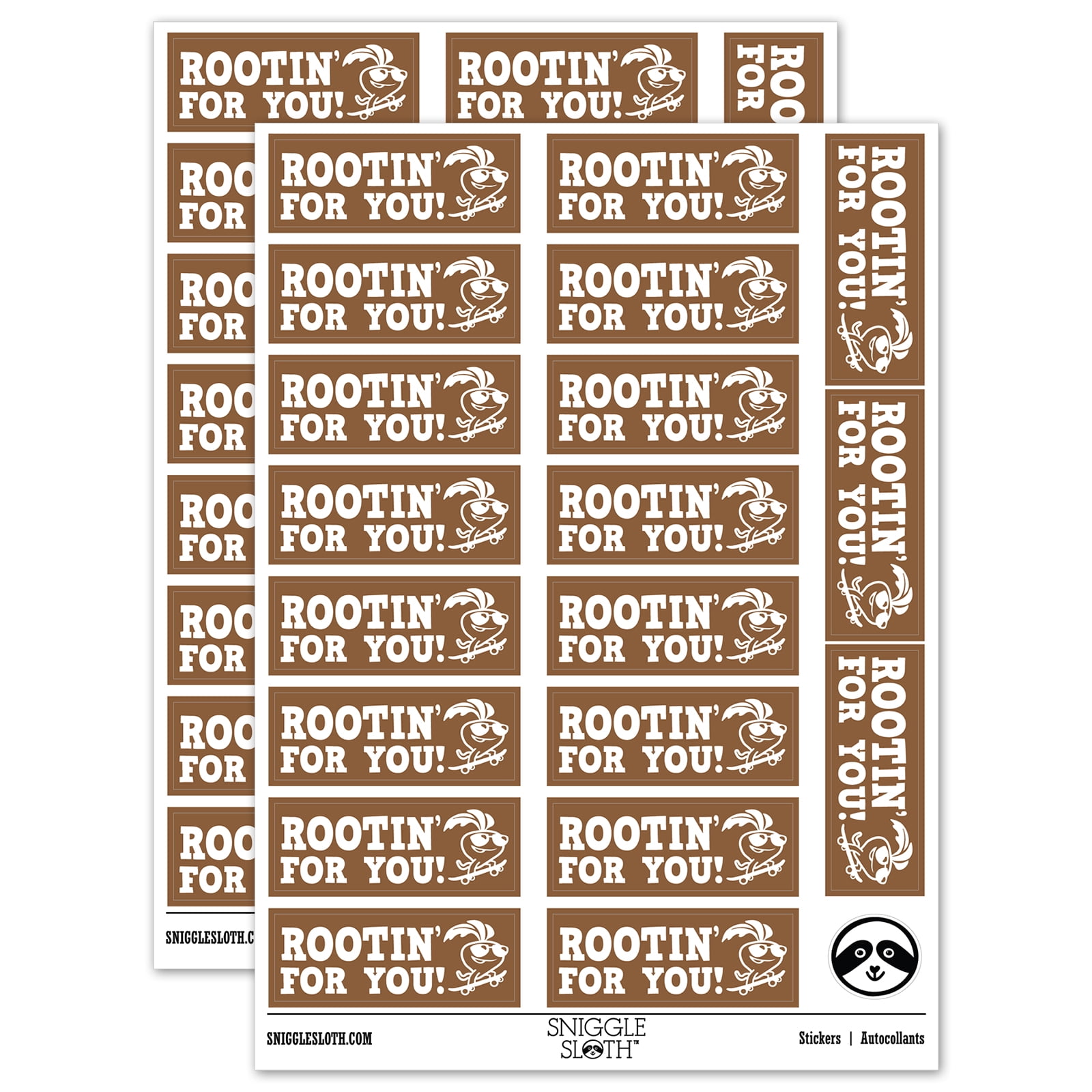 Rootin' For You Radish Teacher Student School Sticker Set - Brown ...