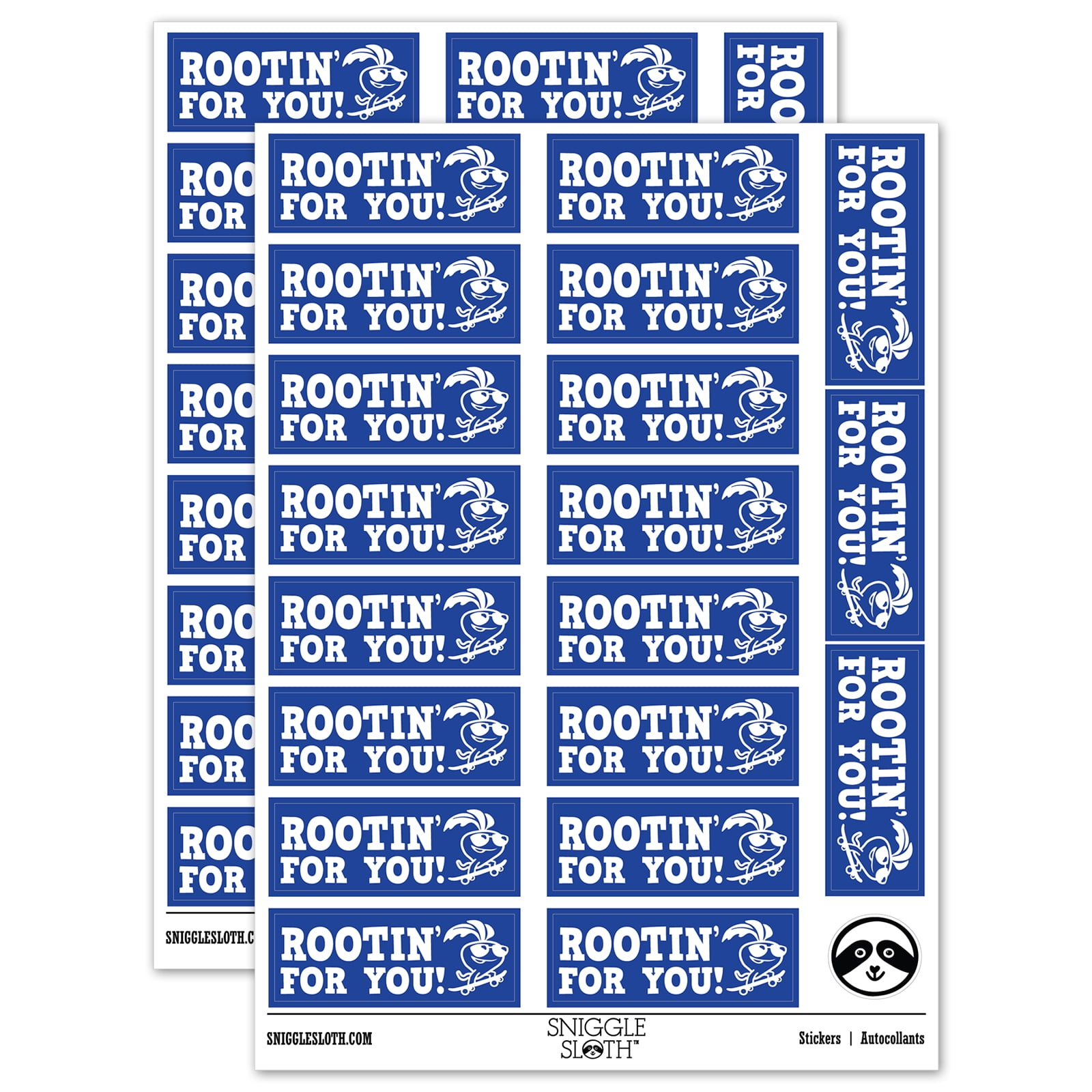 Rootin' For You Radish Teacher Student School Sticker Set - Dark Blue ...