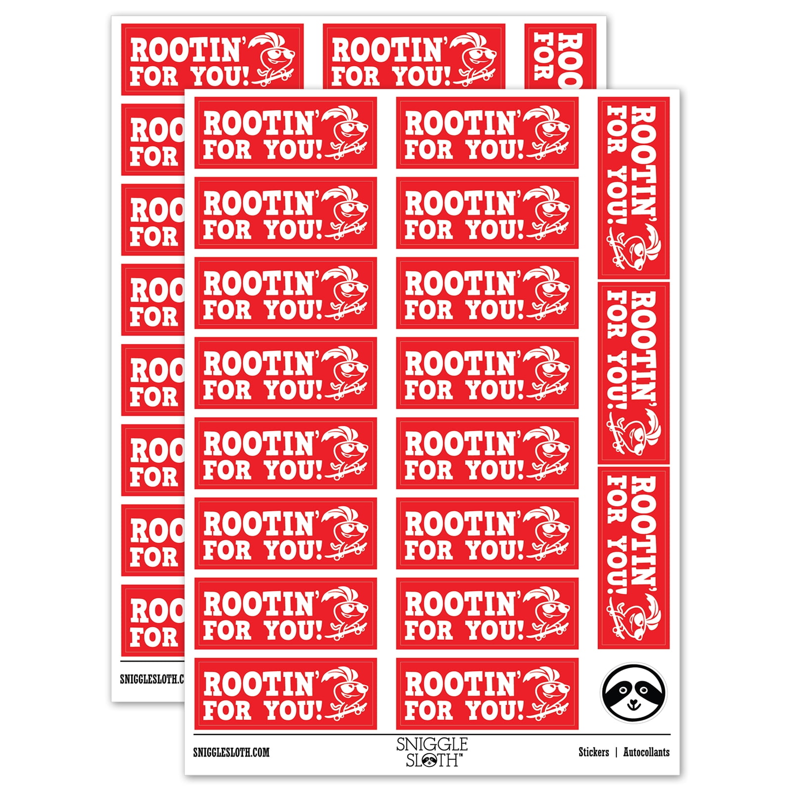 Rootin' For You Radish Teacher Student School Sticker Set - Red - Matte ...