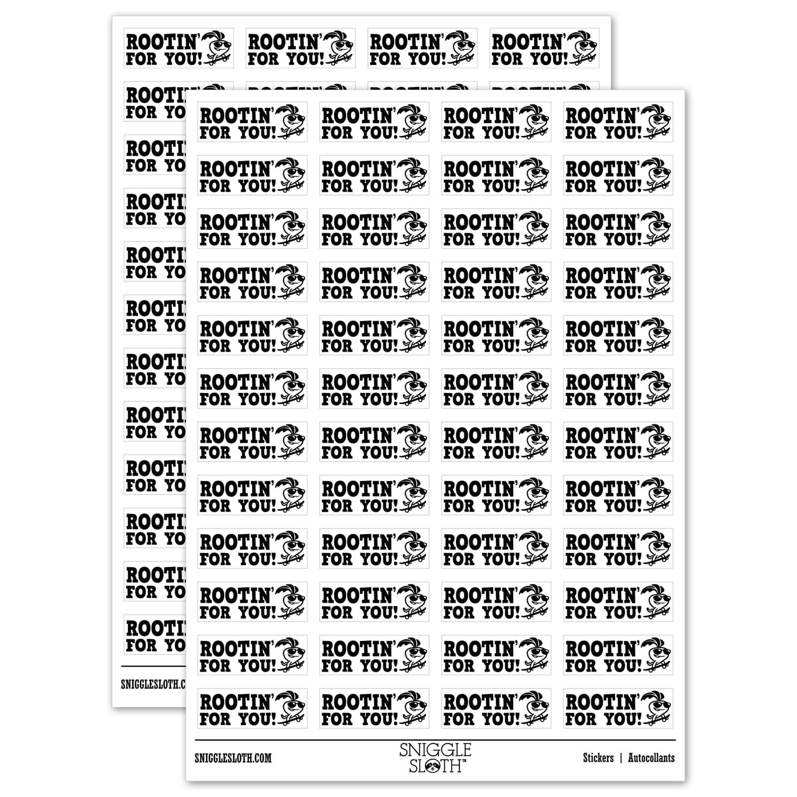 Rootin' For You Radish Teacher Student School Sticker Set - White ...