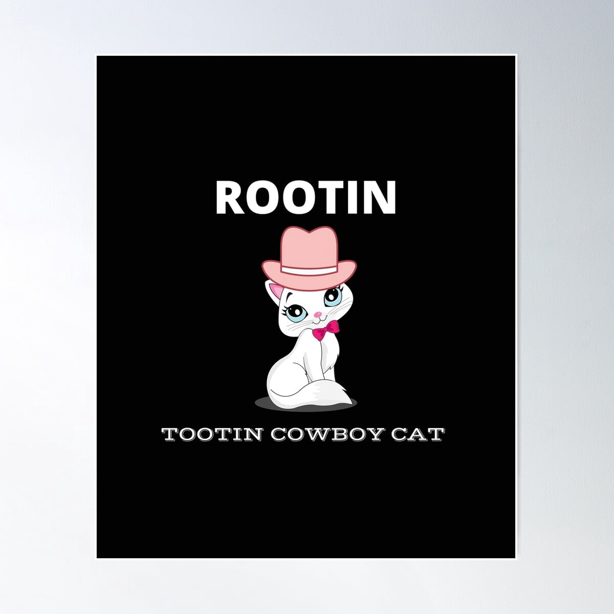 Rootin Tootin Cowboy Cat Poster Wall Art, Modern Wall Decor For Living ...