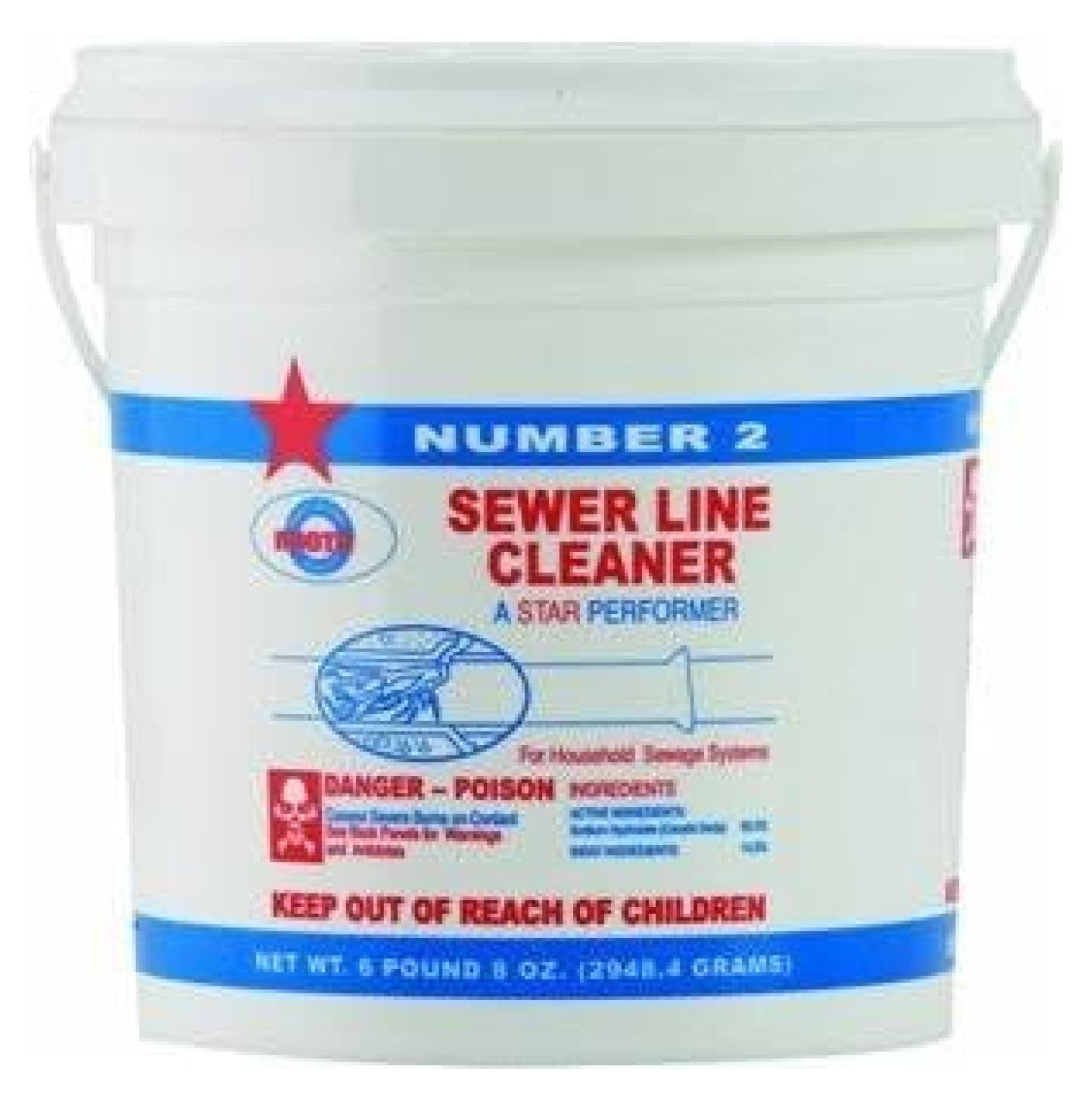 Rooto Sewer Line Cleaner - 6.5 lb - Powerful Drain Opener for Clogged ...