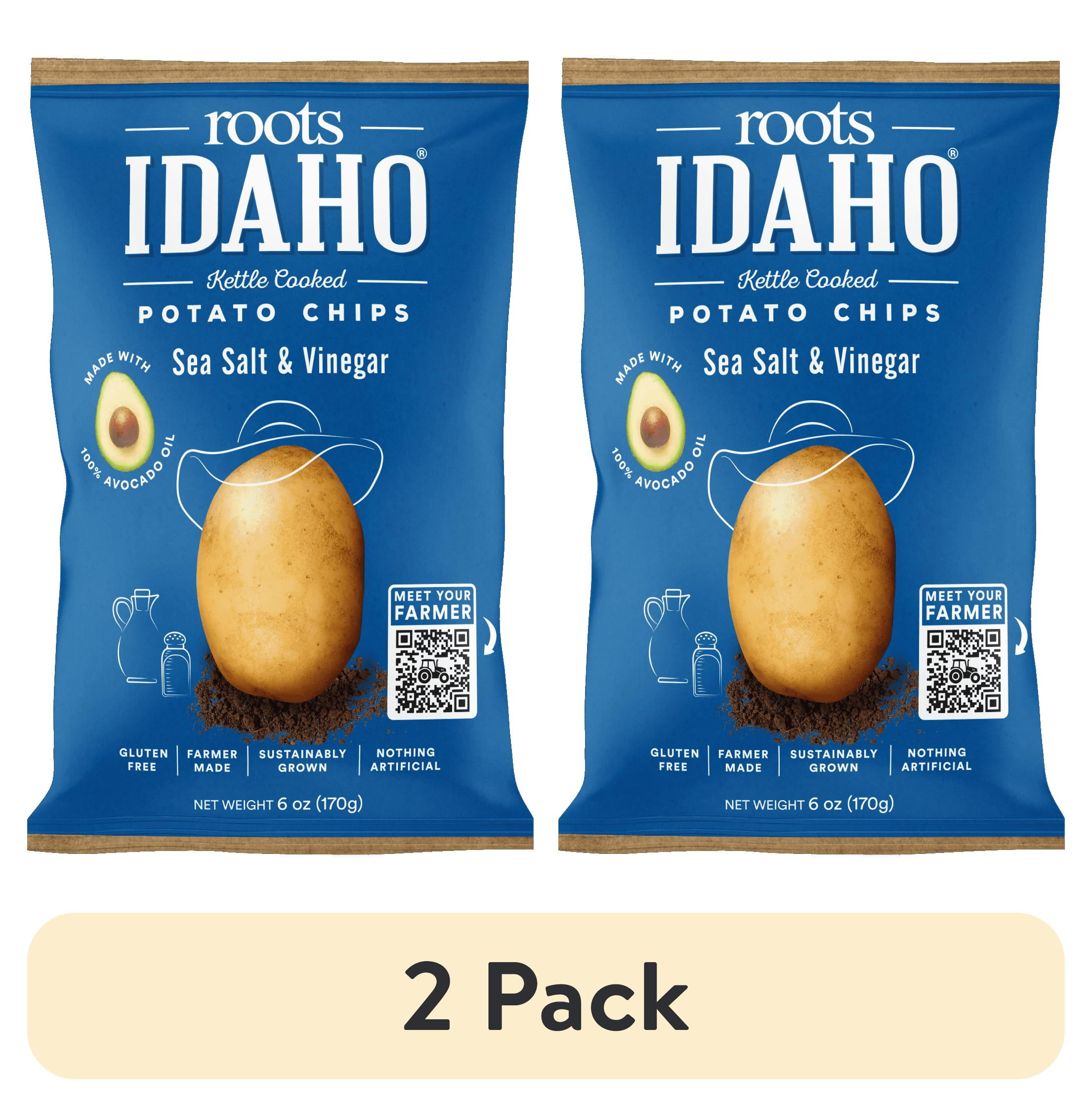 (2 pack) Roots Idaho Potato Chips, Sea Salt & Vinegar 6 oz. - Walmart.com
