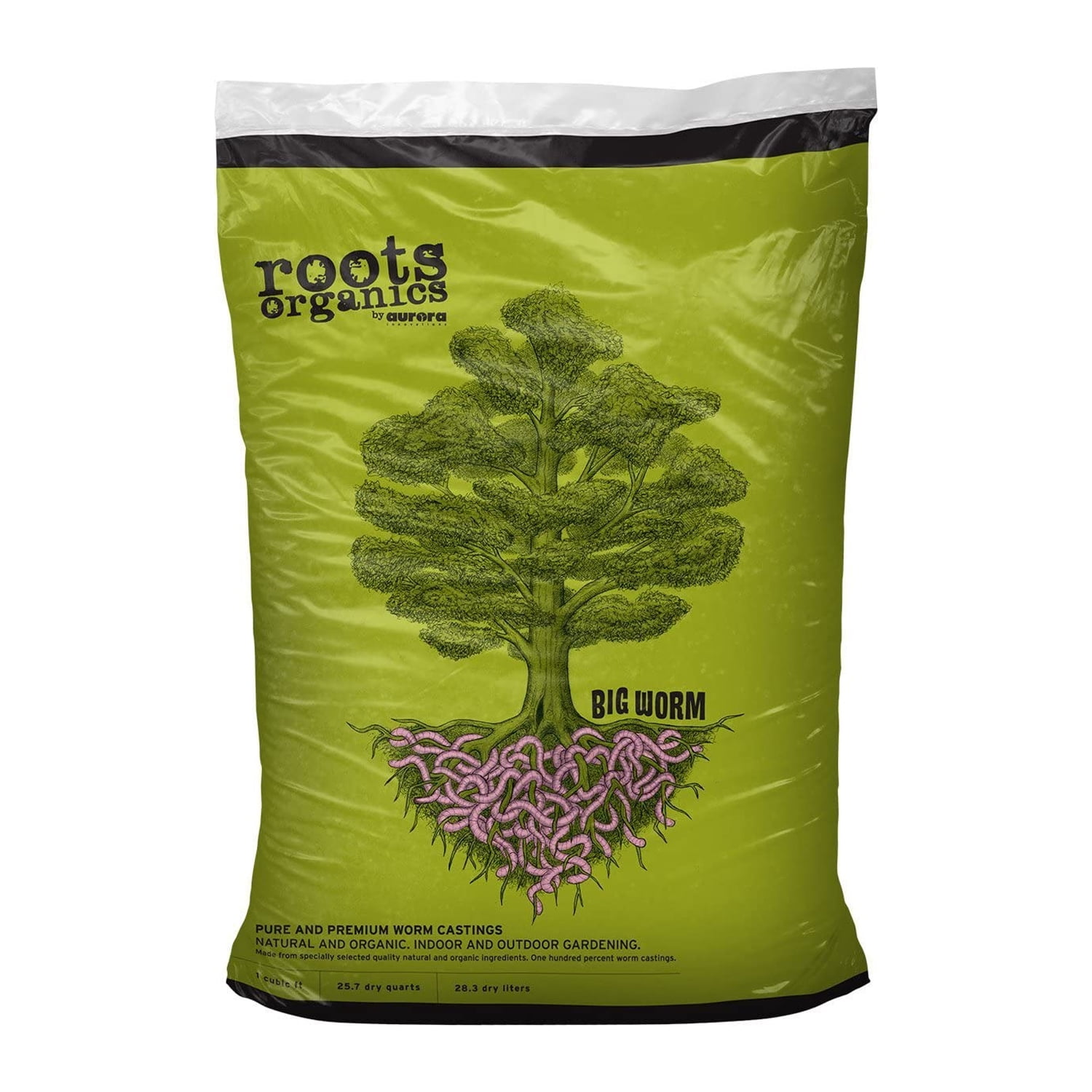 Roots Organics ROBW Big Worm Premium Worm Castings Fertilizer, 1 Cubic ...