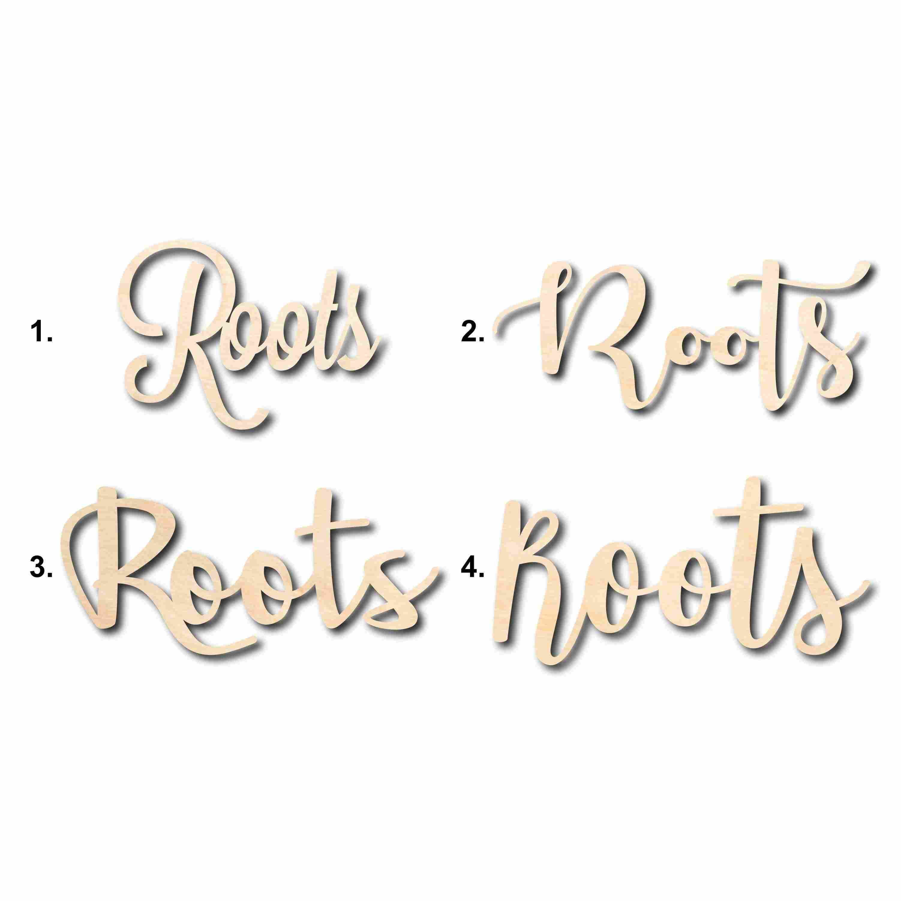 Roots Sign Unfinished Wood Cutout Home Decor DIY Option 1- 10" Wide / 1 ...