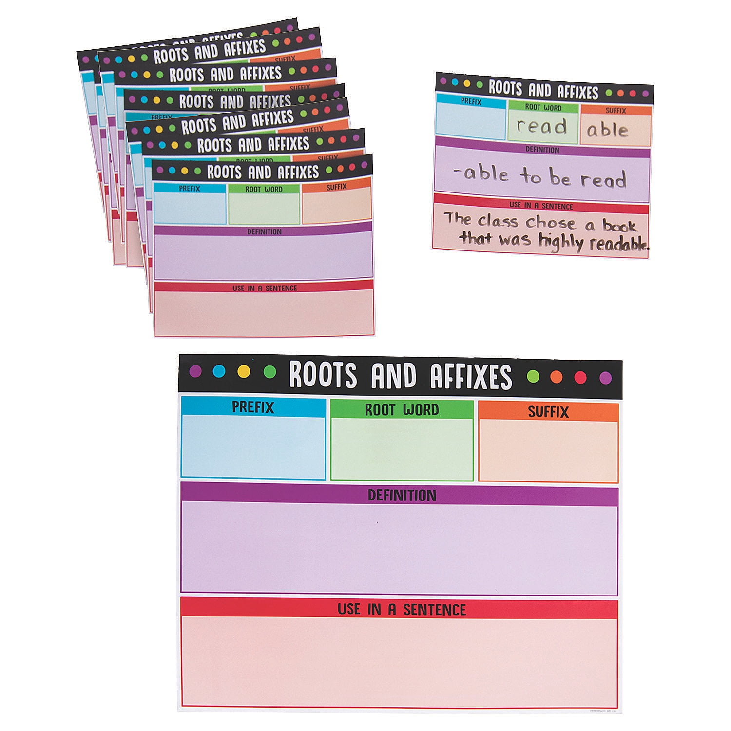 Roots and Affixes Build A Word Mats - Educational - 31 Pieces - Walmart.com