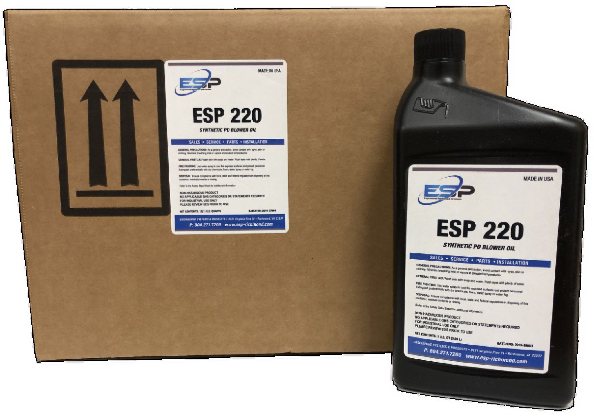 Roots and All Major Brands Blower Oil, ISO 220, Case of 12 QTS ...