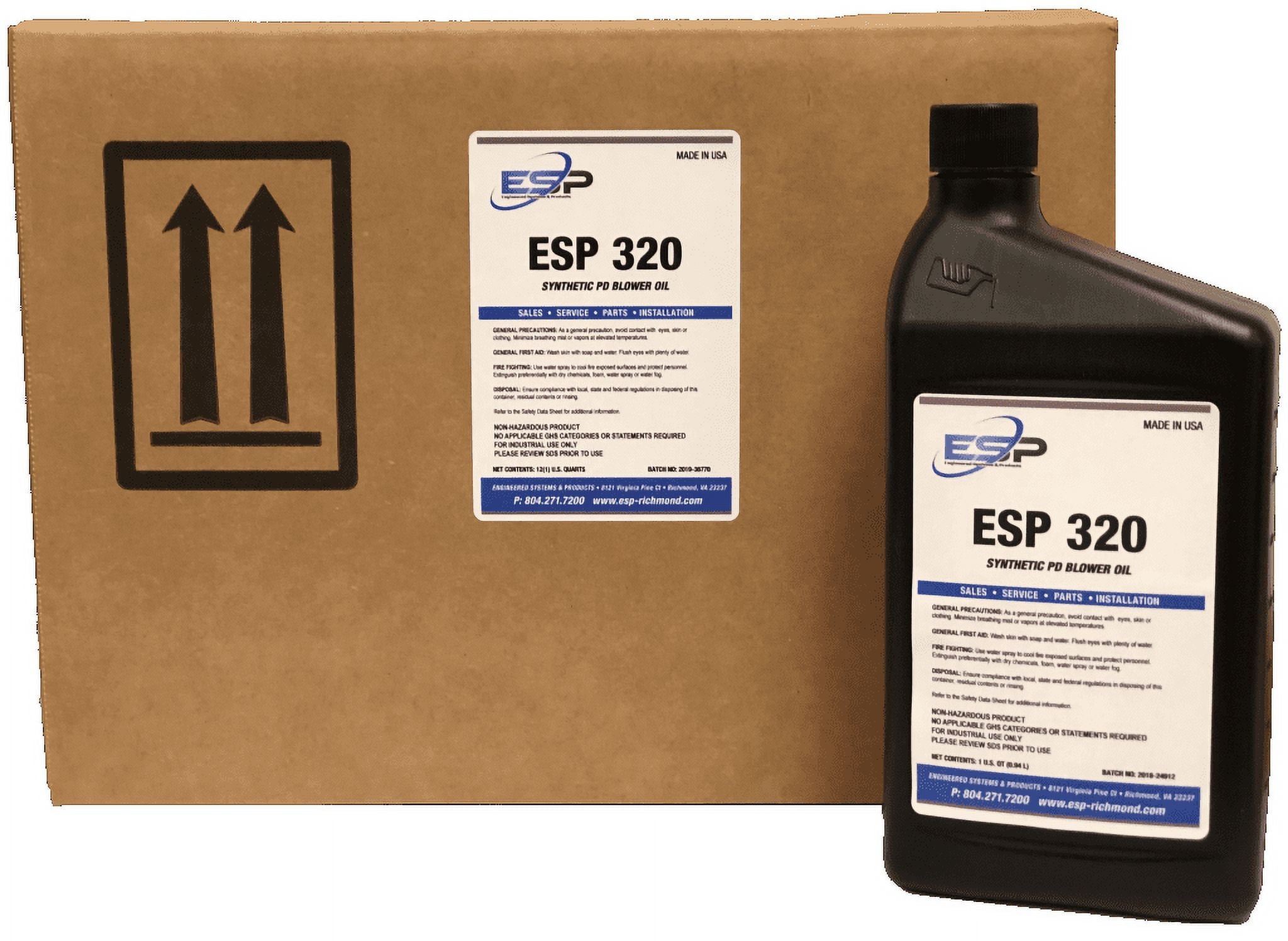 Roots and All Major Brands Blower Oil, ISO 320, Case of 12 QTS ...