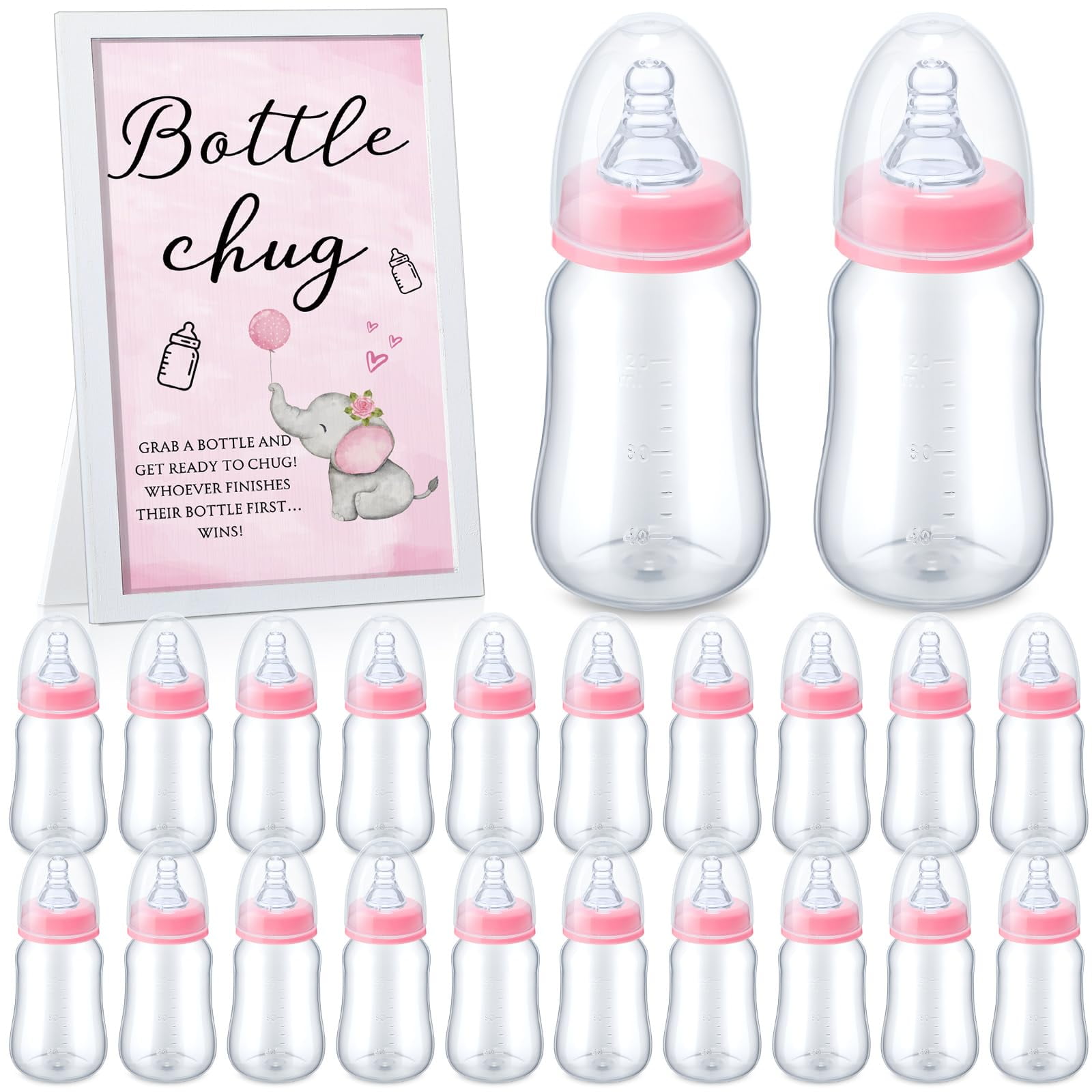 Roowest Bottle Chug Baby MMF7 Shower Game Favors Including Pink ...