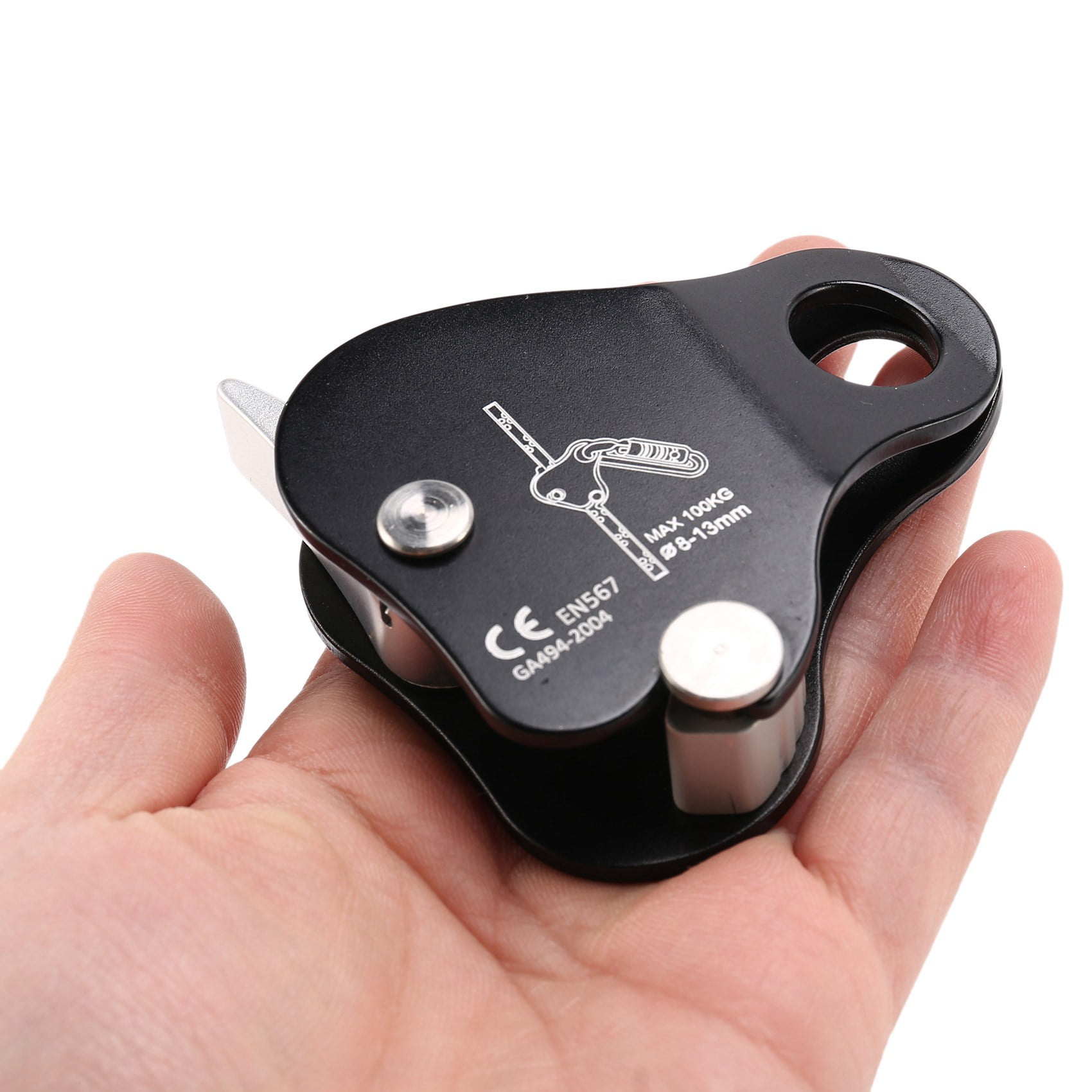 Rope Ascender,Self-Locking Rope Grip for Climbing 8-13MM,Black ...