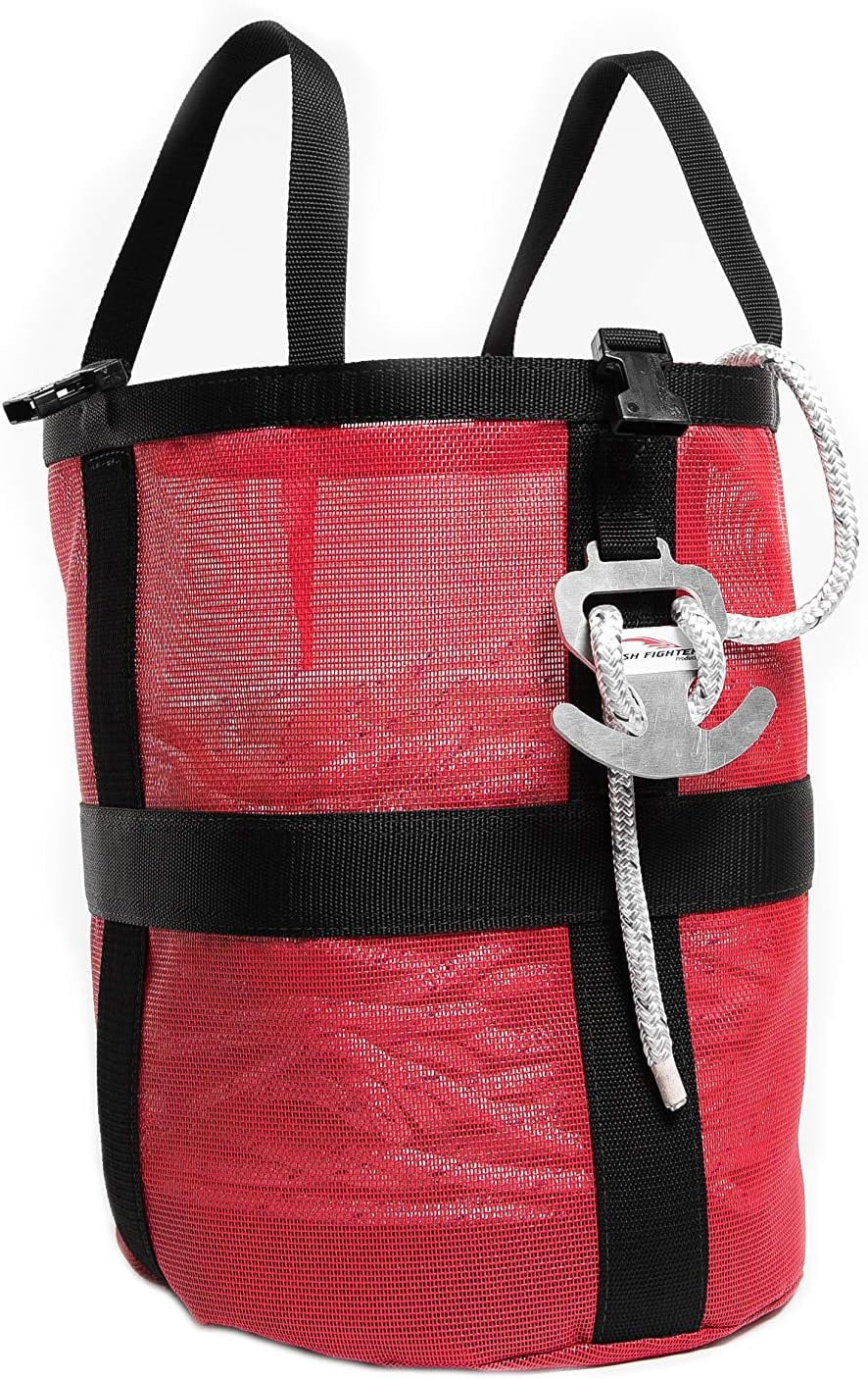 Rope Bag - Boat Accessories for Easy Line Storage - High Visibility Red ...