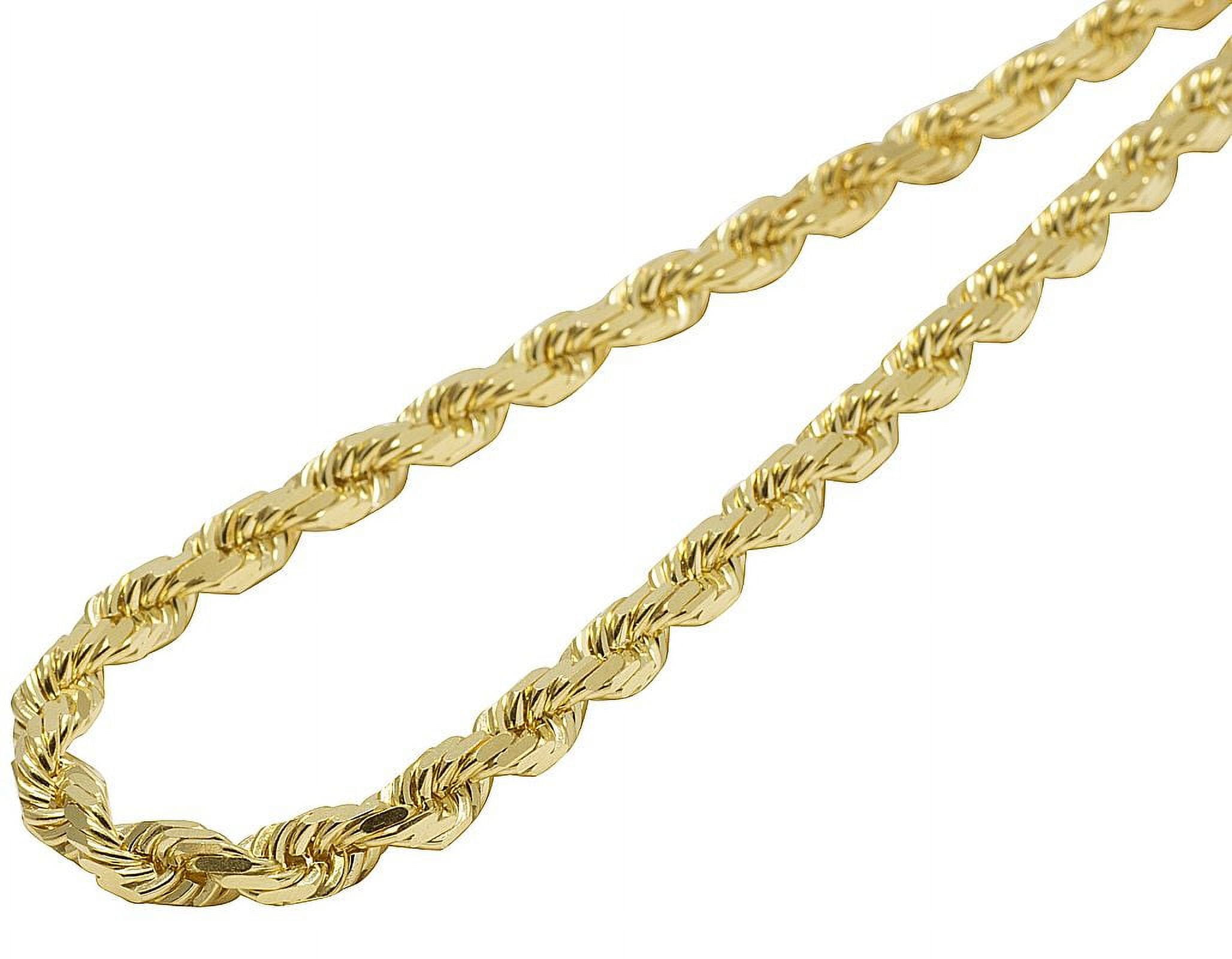 Rope Chain Necklace 2MM 10K Yellow Gold 16- 26 Inches.-22" - Walmart.com