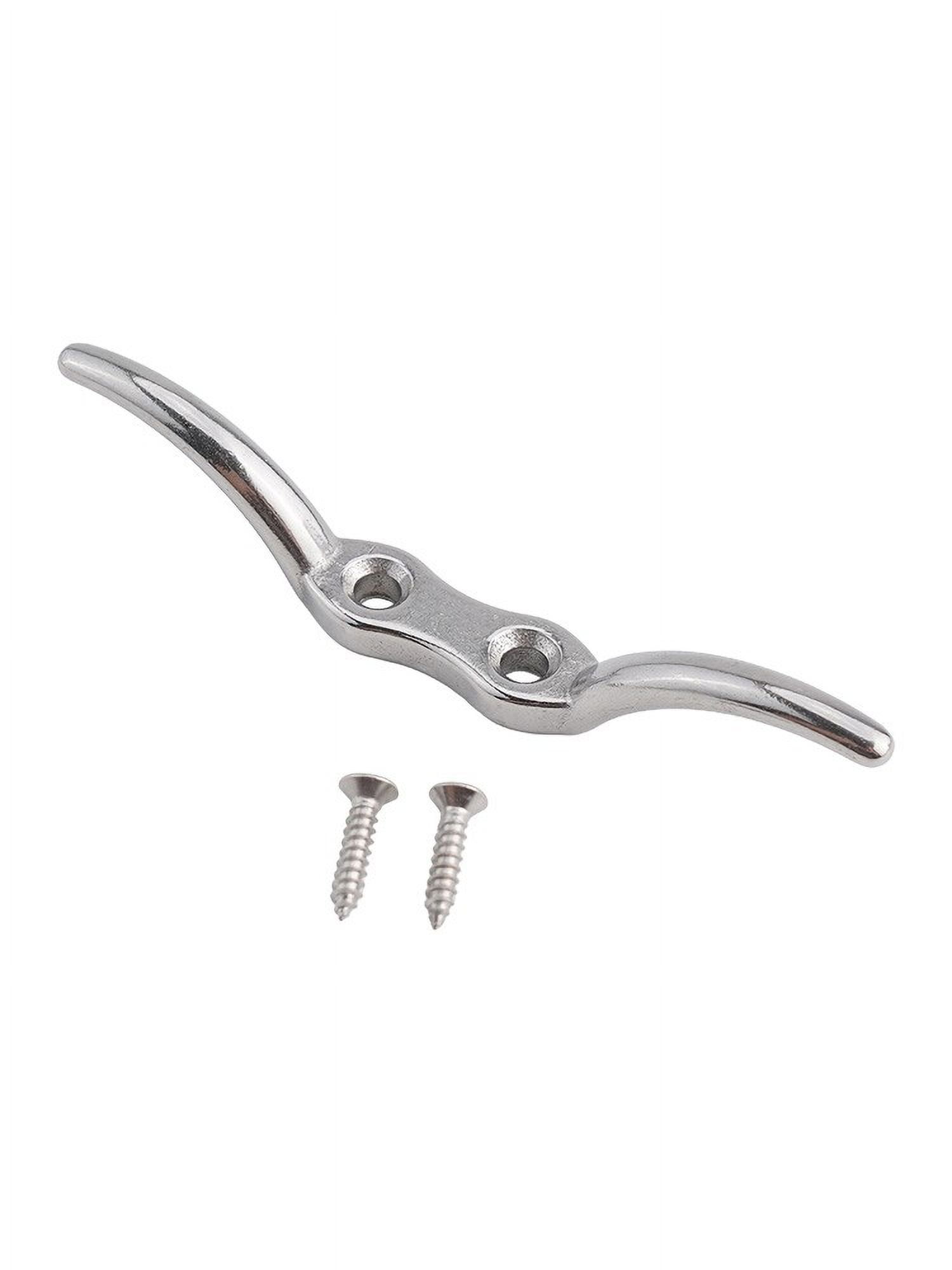 Rope Cleat Hook Hardware Flag Pole Accessory Stainless Steel Halyard ...