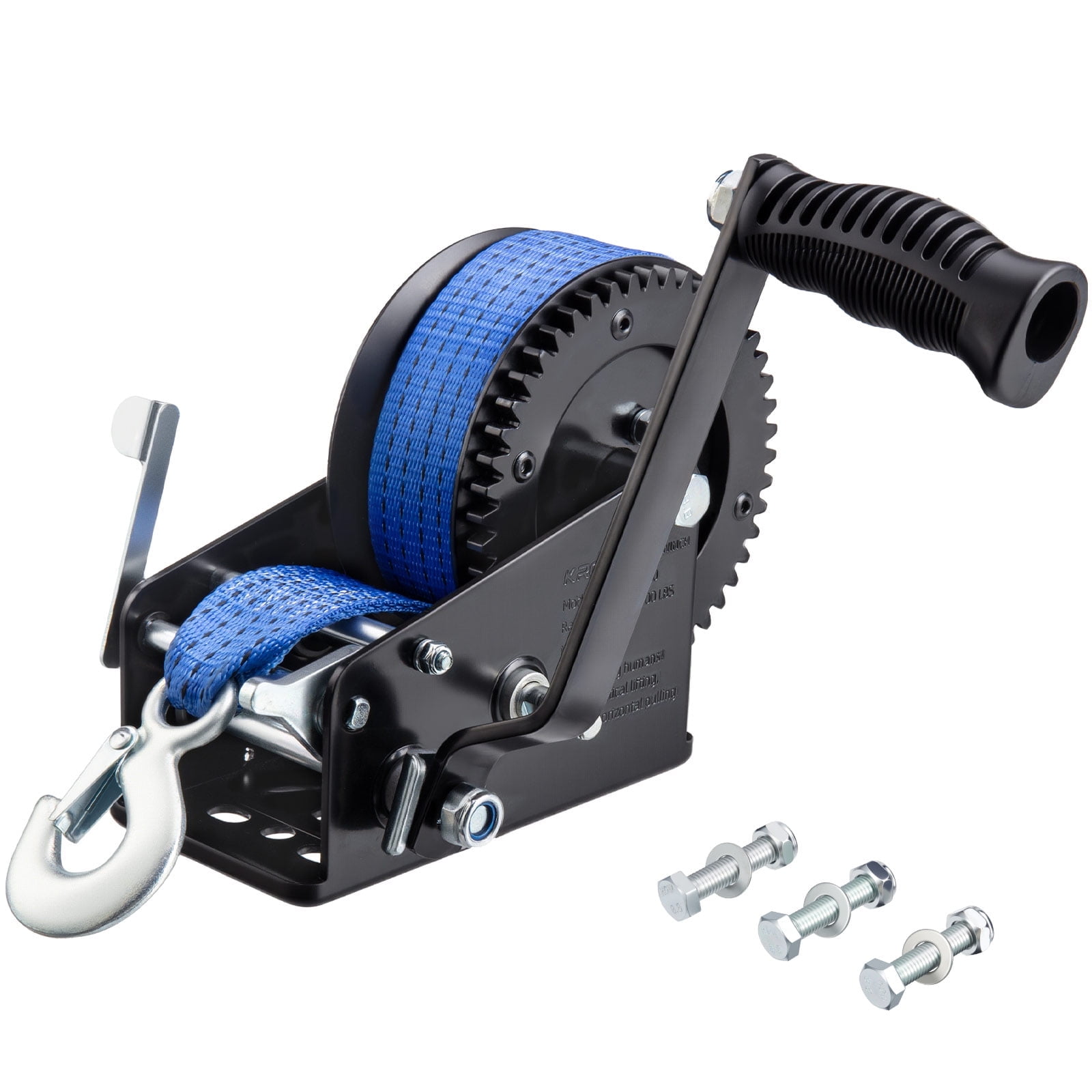 Audew Rope Crank Hand Winch 3500 lbs Capacity Boat Trailer Winch Heavy ...