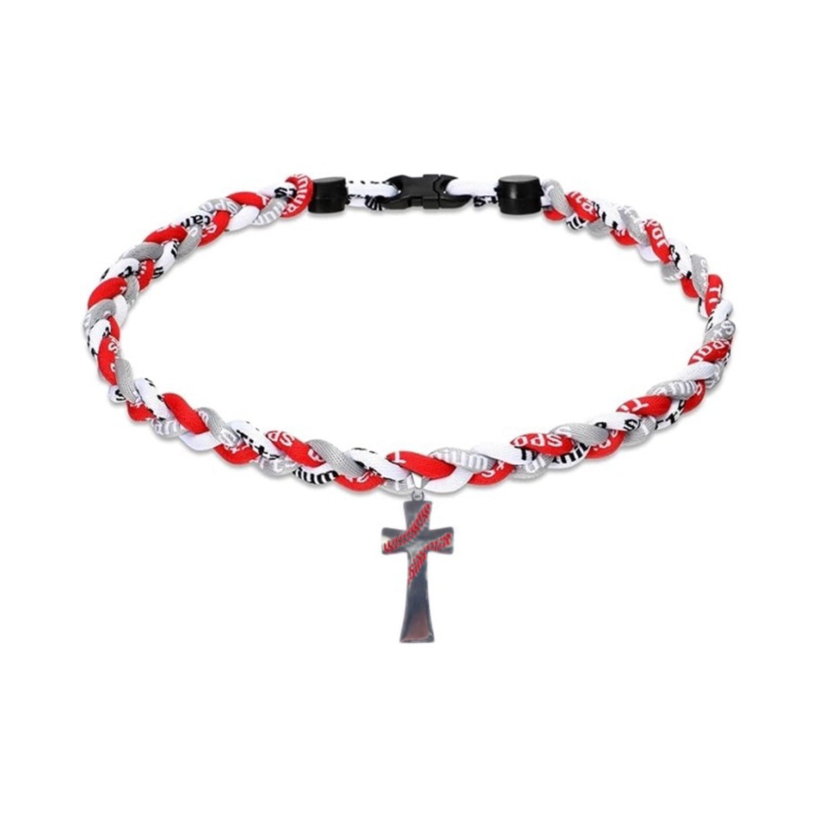 Rope Crosses Pendant Necklace With Baseball Theme Ideal For Sensitive ...