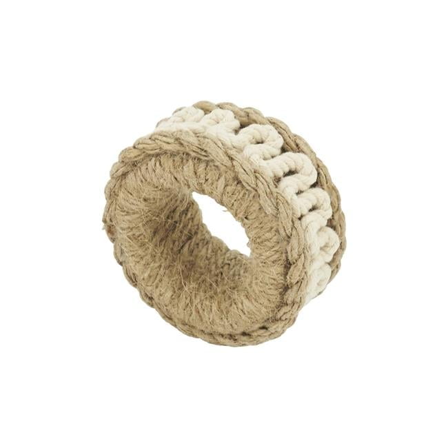 Rope Design Napkin Ring, Natural - Set of 4 - Walmart.com