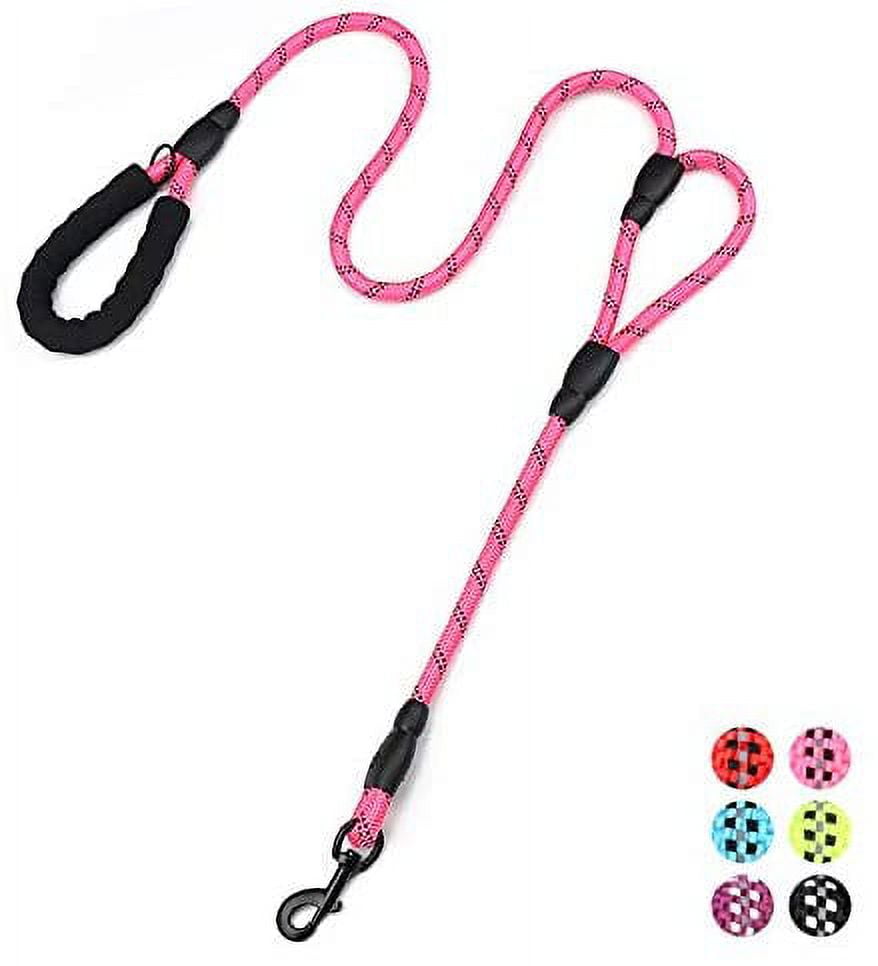 Rope Dog Leash 6ft Long,Traffic Padded Two Handle,Heavy Duty,Reflective ...