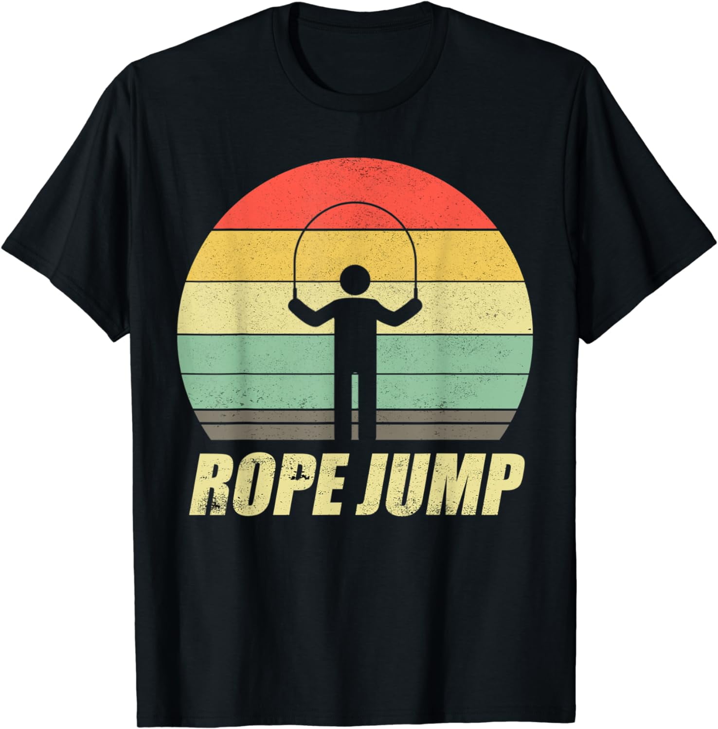 Rope Jump Skipping Retro Vintage Sunset Shirt T-Shirt - Walmart.com