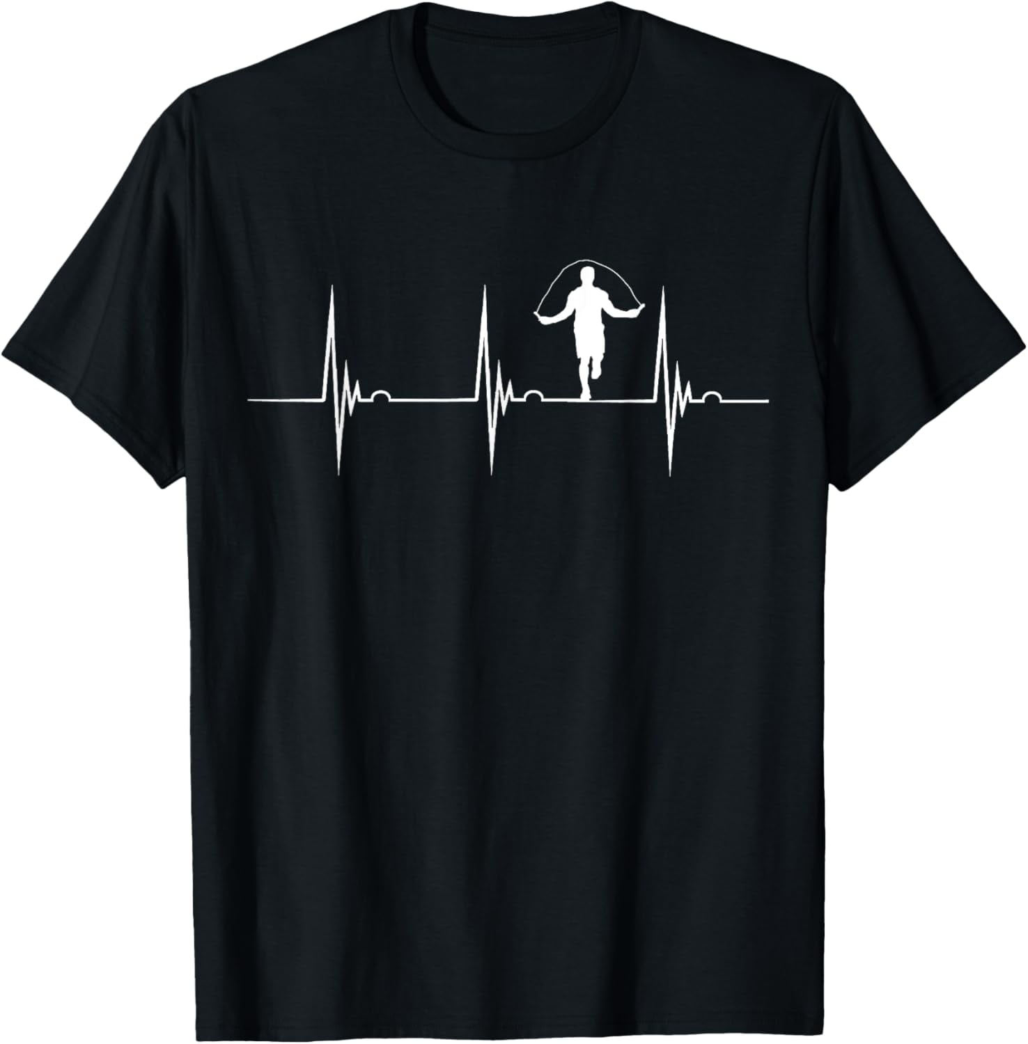 Rope Jumping Heartbeat EKG Pulse Jump Rope Skipping T-Shirt - Walmart.com