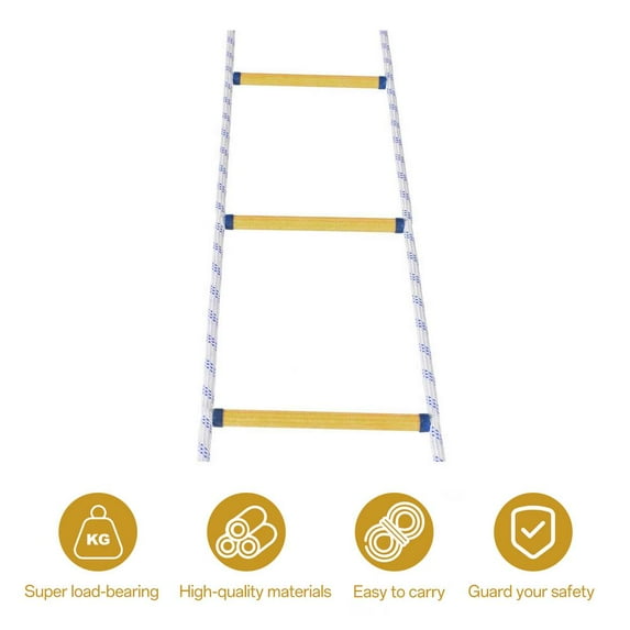 Rope Ladder, 65 Feet Emergency Fire Escape Ladder Flame Resistant ...