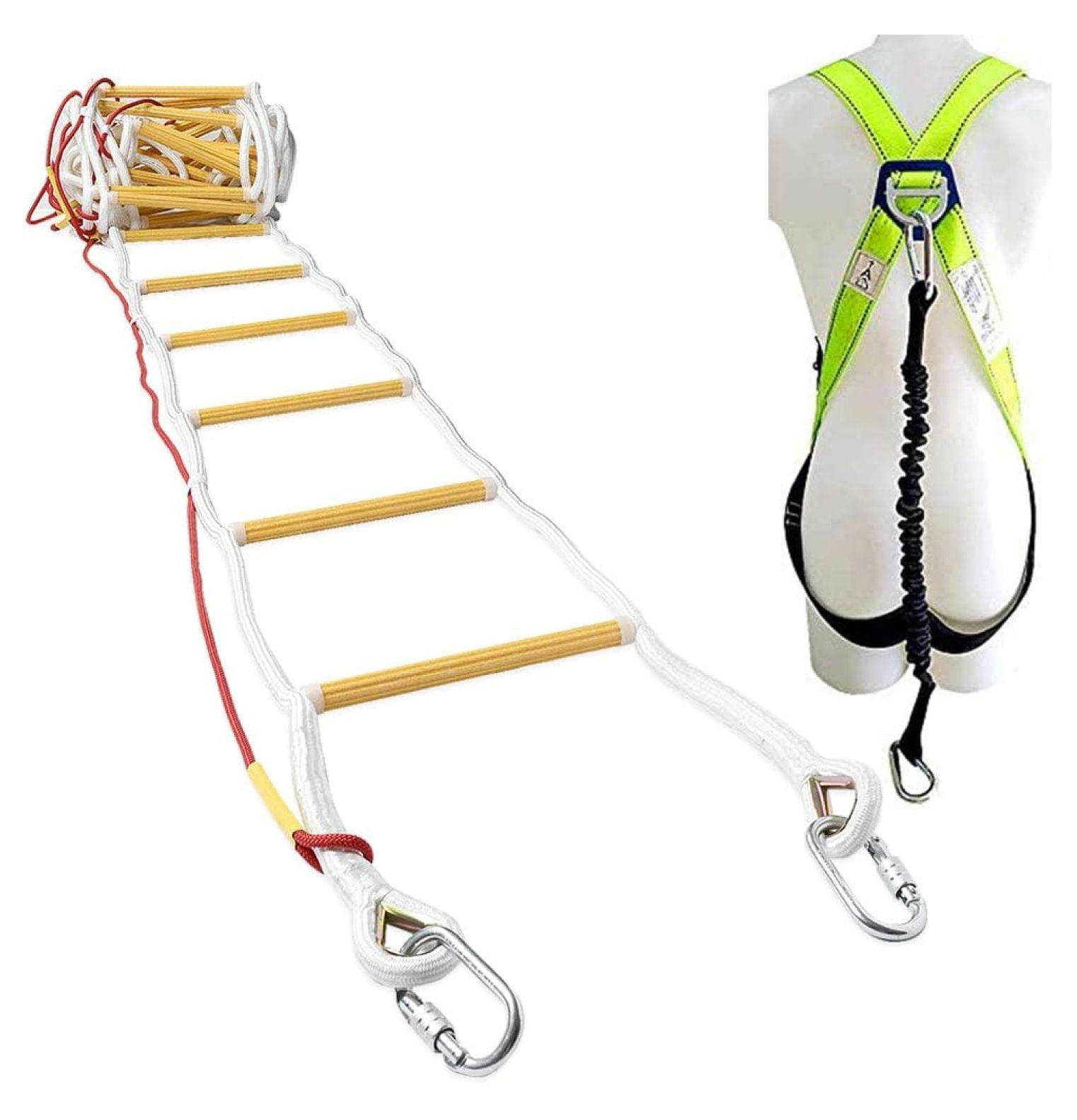 Rope Ladder Fire Escape 3-4 Story Homes 32 ft (10m) Unique Safety ...