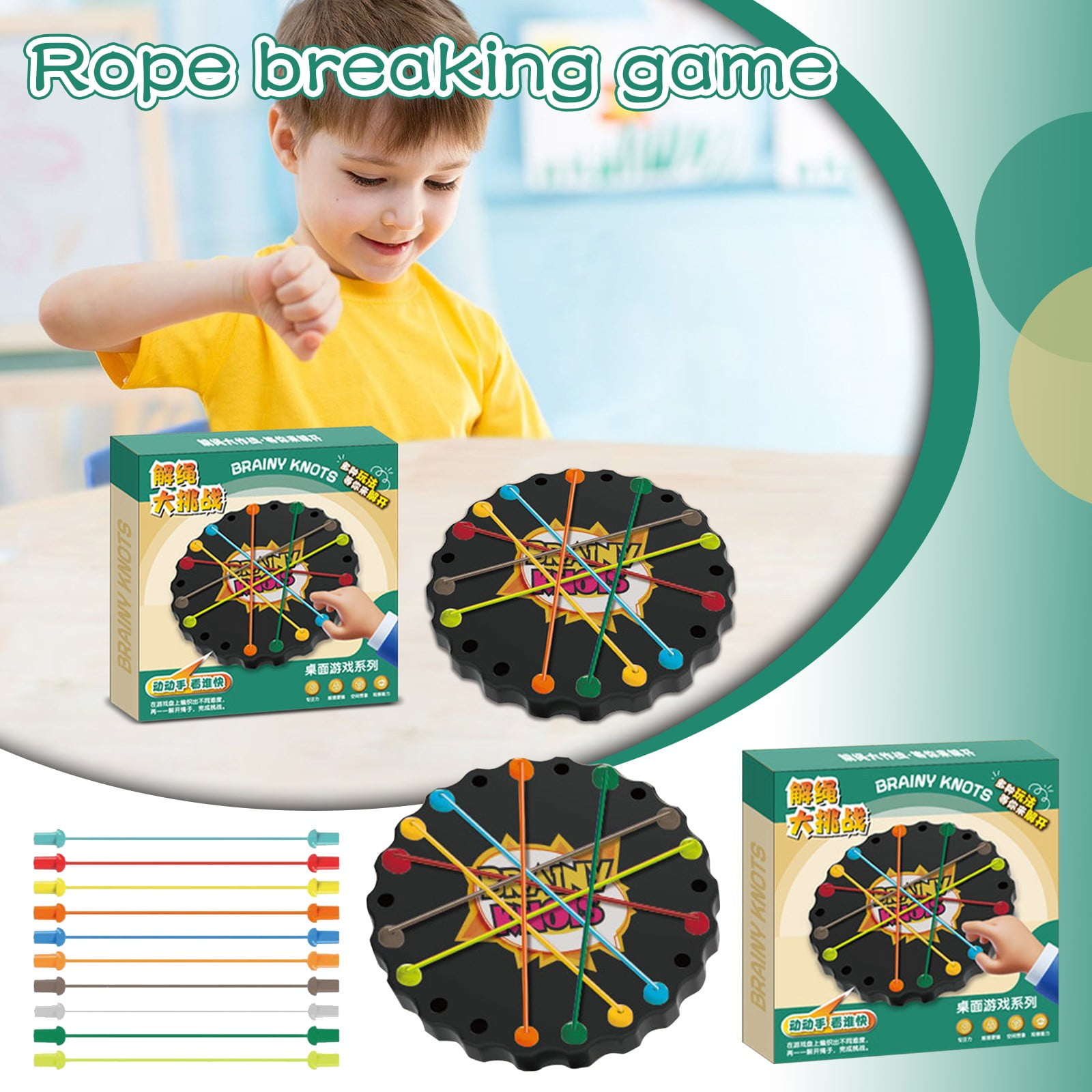 Rope Puzzle Challenge Board Game Toy,Exercise Logical Thinking Ability Parent-Child Activities ...