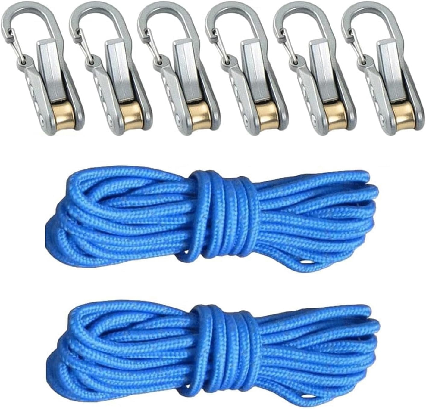 Rope Roller with 6 Pack Cam Lock Tensioner, Easy Pull Cord Tightening ...