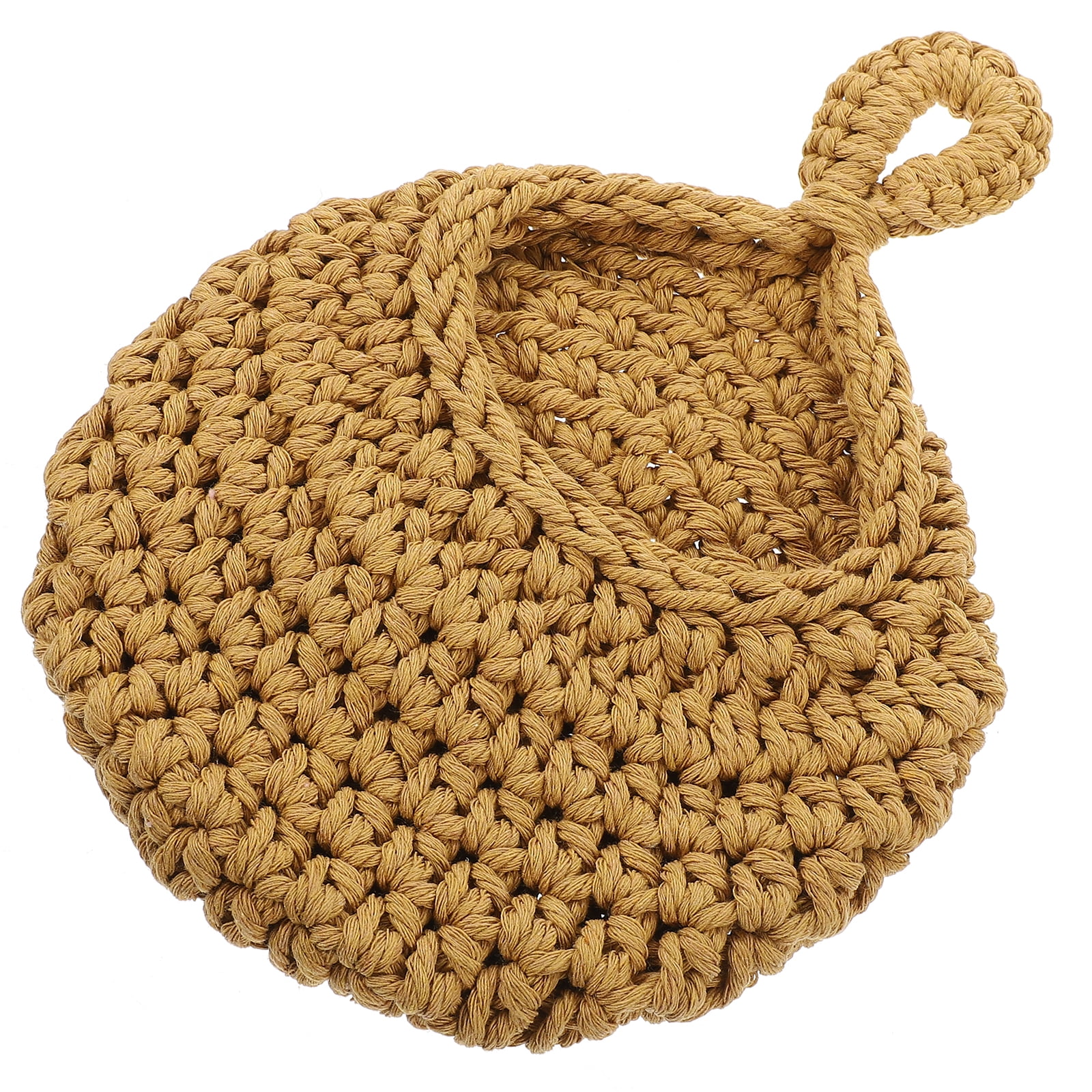 AURARMLET Cotton Rope Vegetable Basket Khaki 1Pack 11.0X8.3X0.4In ...