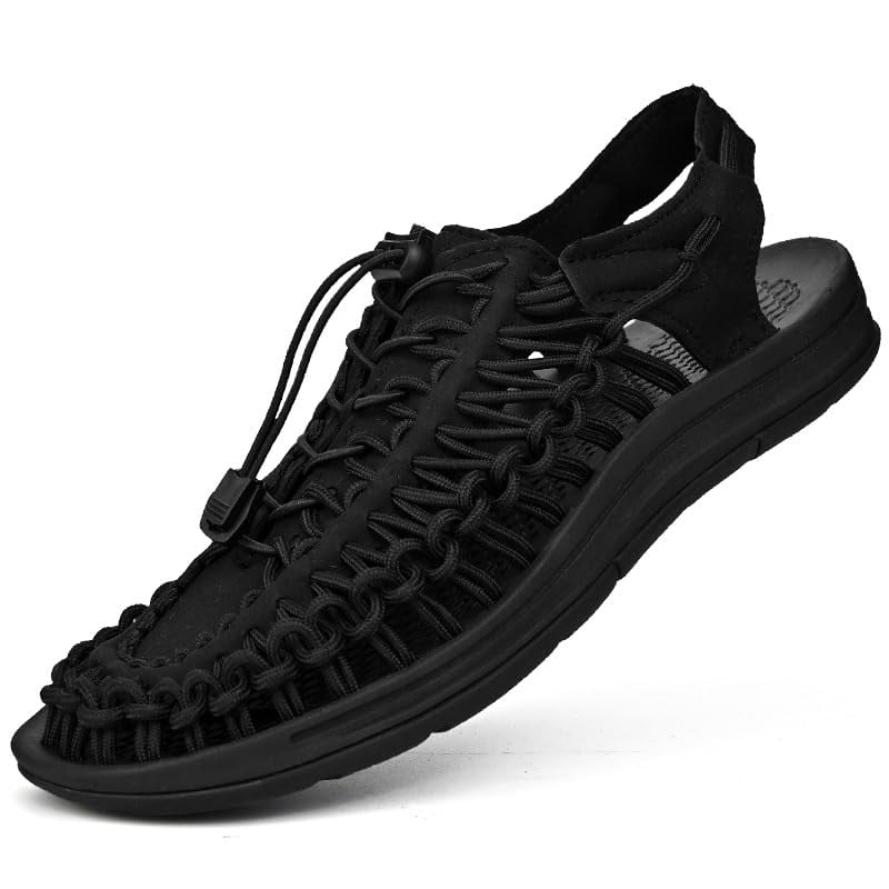 Rope Sport Sandals for Men Fisherman Shoes Men's Handmade Woven Shoes ...