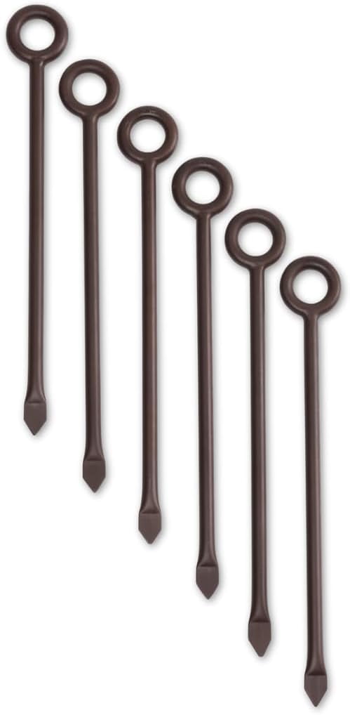 Rope Stakes (Set of 6) | 22-Inch Roman Bronze Finish Powder-Coated ...