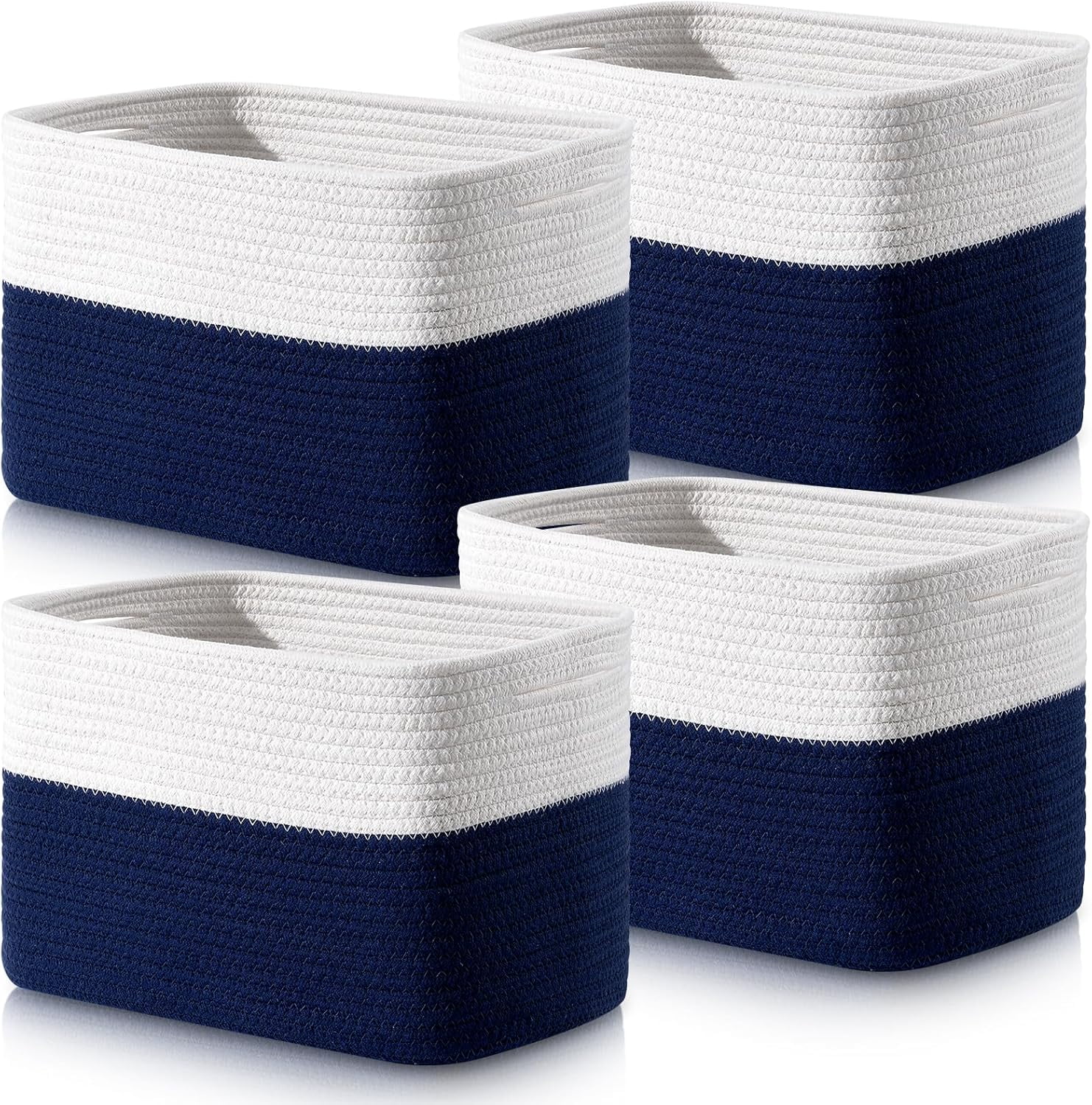 Rope Storage Bins - 12'x10'x9' Decorative Woven Basket with Handles ...
