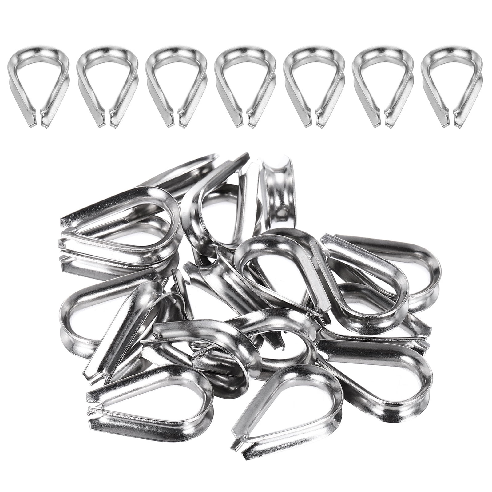 Rope Thimble Stainless Steel Wire Rope Cable Thimble for Towing M6x1/4 ...