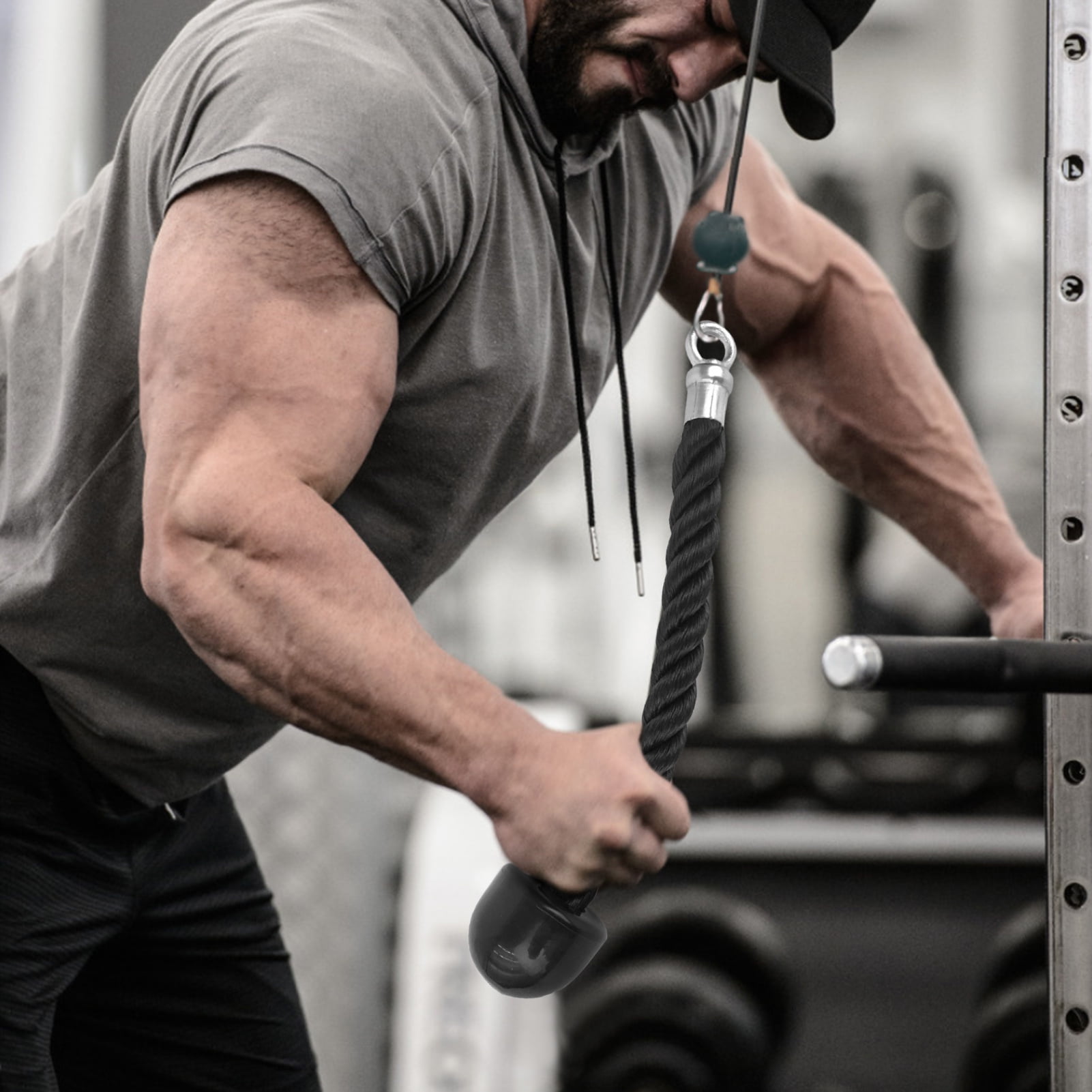 Rope Training Pull Down Rope Triceps Push Down Rope 27IN Non Slip Cable ...