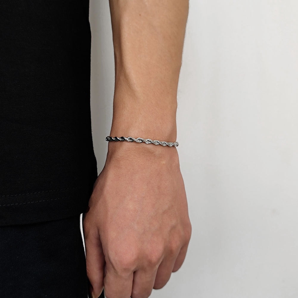 Rope Twist Chain Necklace - Stainless Steel Rope Jewelry for Men ...