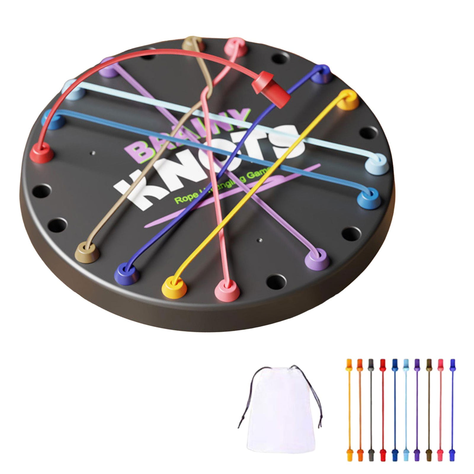 Rope Untangling Puzzle Portable Puzzle Twist Rope Board Game Twisted ...