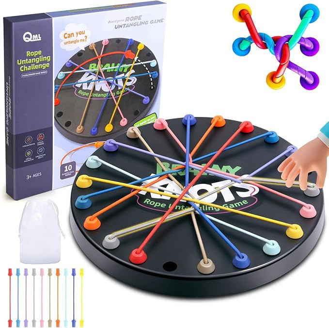 Rope Untie Game, Rope Twisting Puzzle Game, Strategy Unknot Challenge Puzzle, Brain Teaser Fine ...
