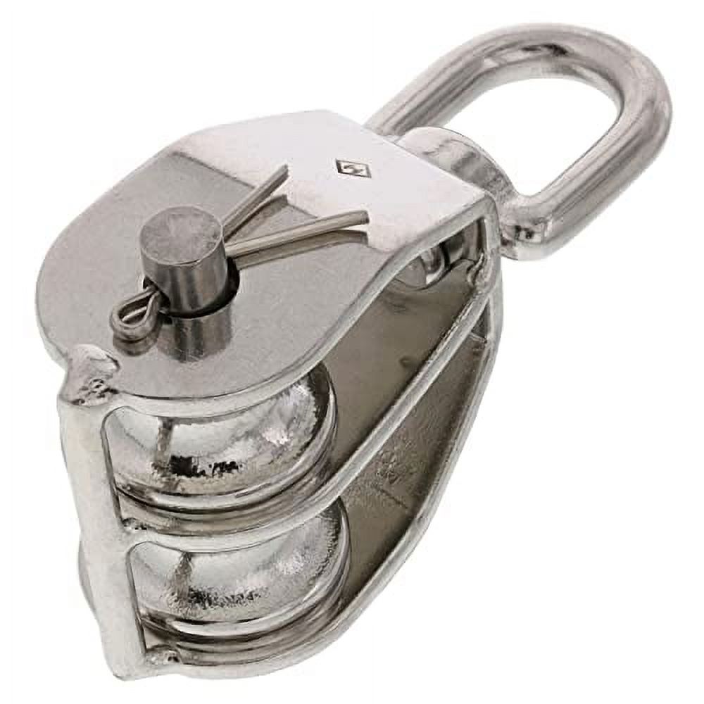 Rope X 1" Sheave Stainless Steel Double Sheave Swivel Eye Block ...