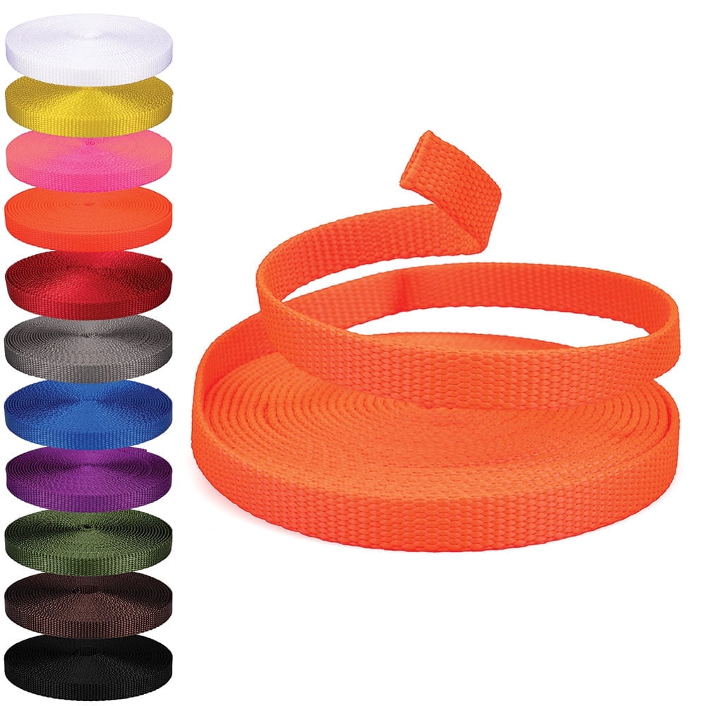 Rope and Cord Nylon Webbing – 1/2 in. Multipurpose Webbing for Cargo ...