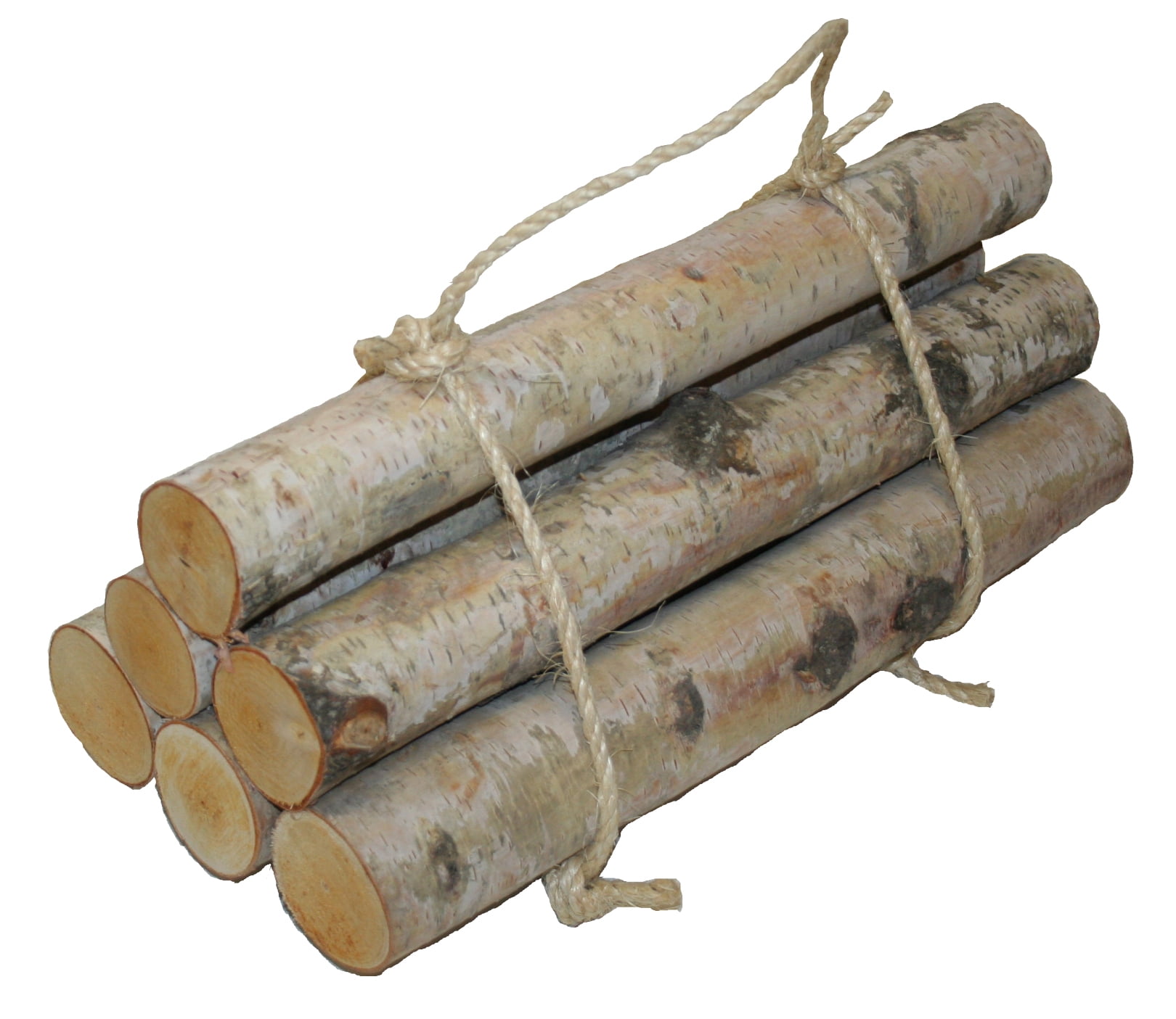 Roped Bundle of Birch Logs (set of 6) - Walmart.com