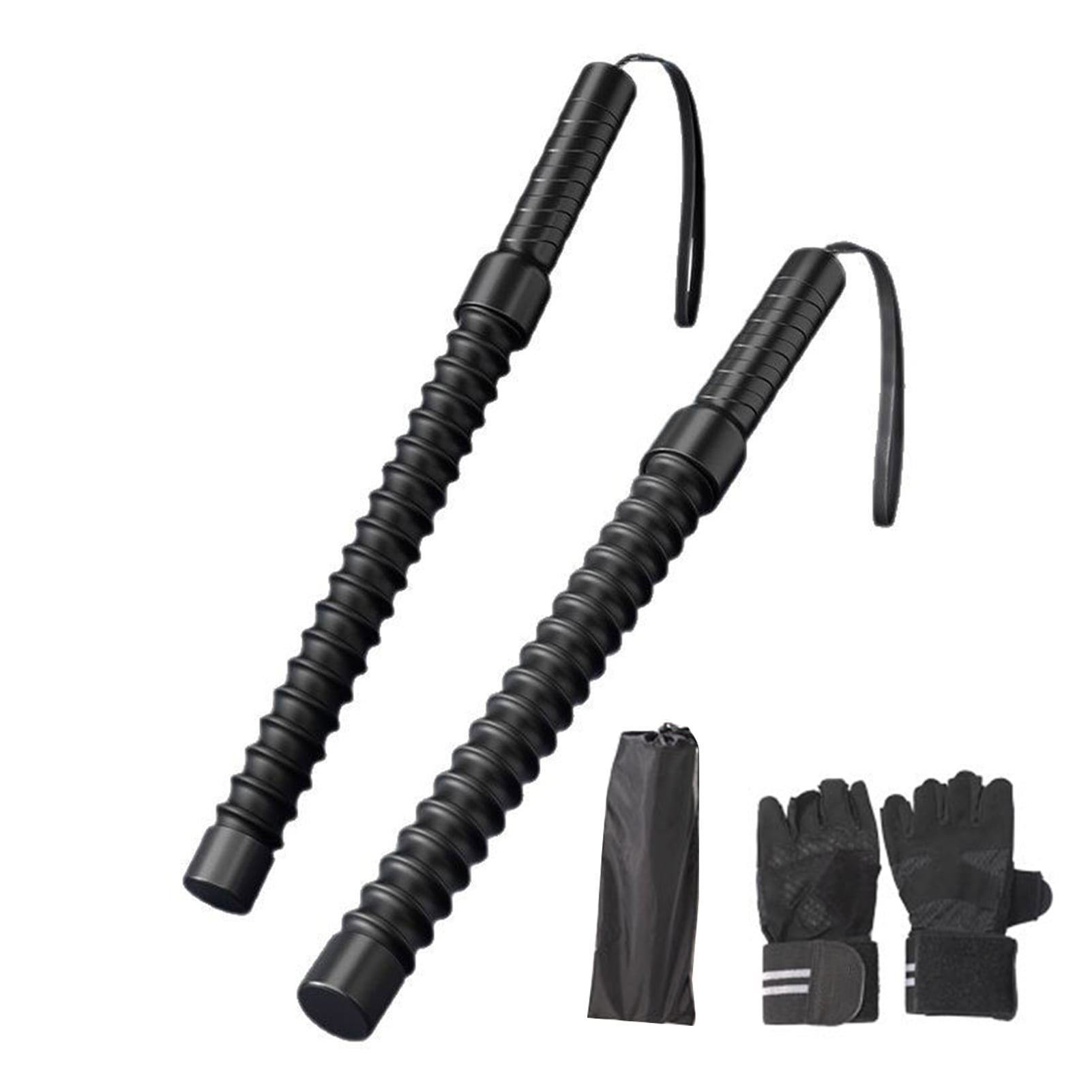 Ropeless Battle Rope with Bag Gloves Lightweight Portable Workout Rope ...